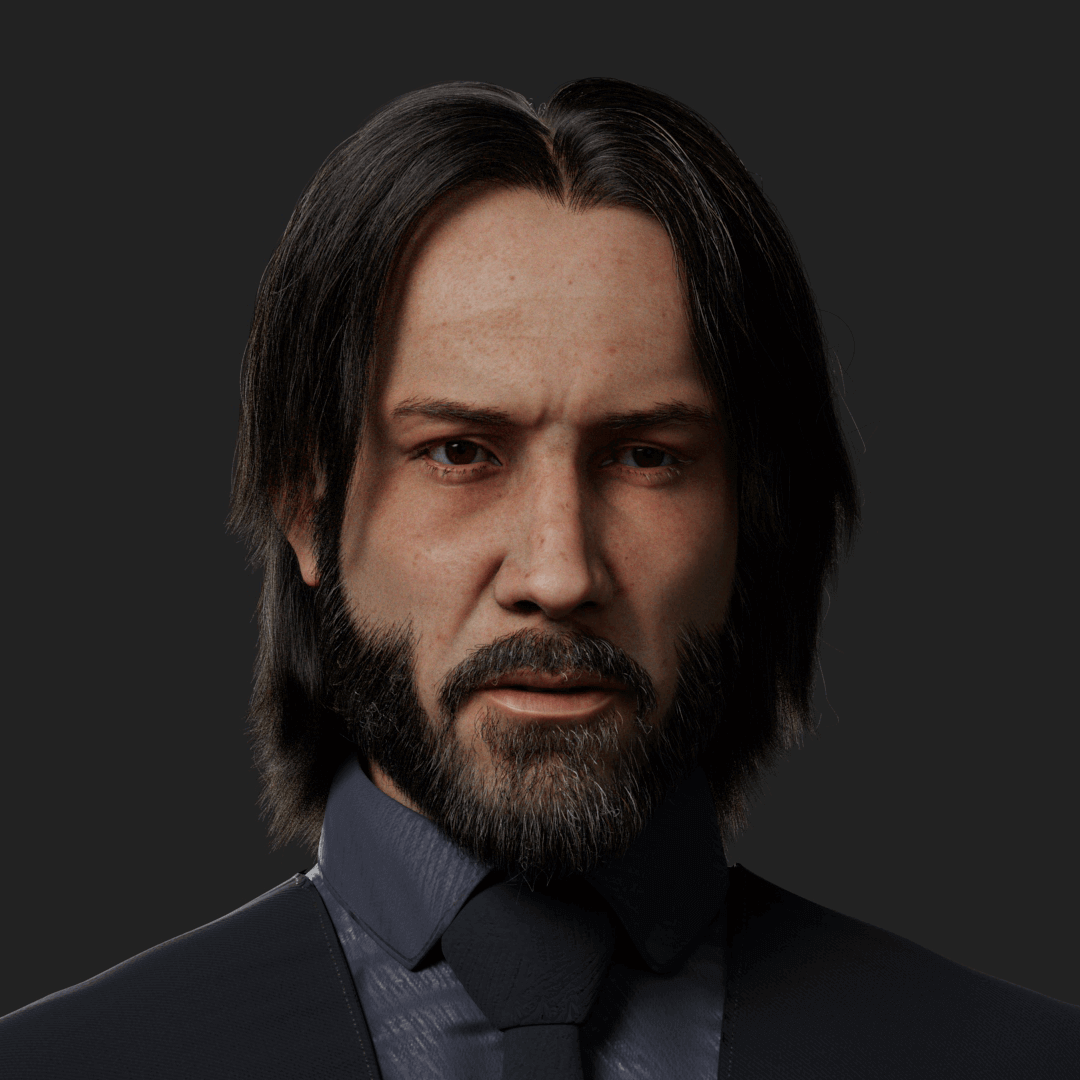 Keanu 3D Render, Digital Art by IchigoYagami