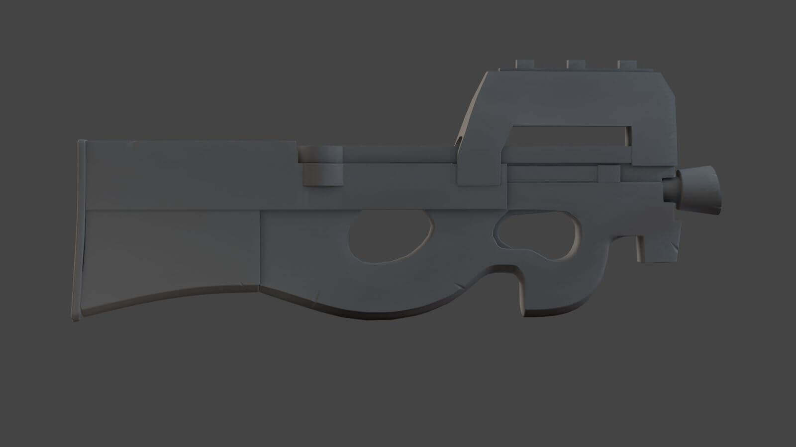Stylized P90 - 3D Model by IdiWork