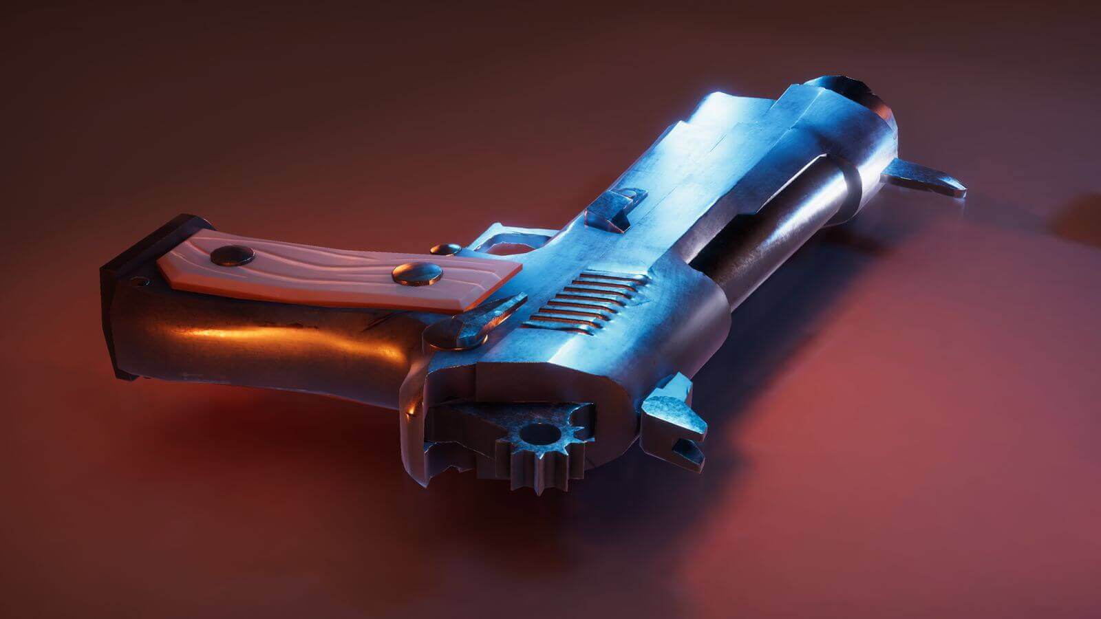 Stylized Pistol - 3D Model by IdiWork