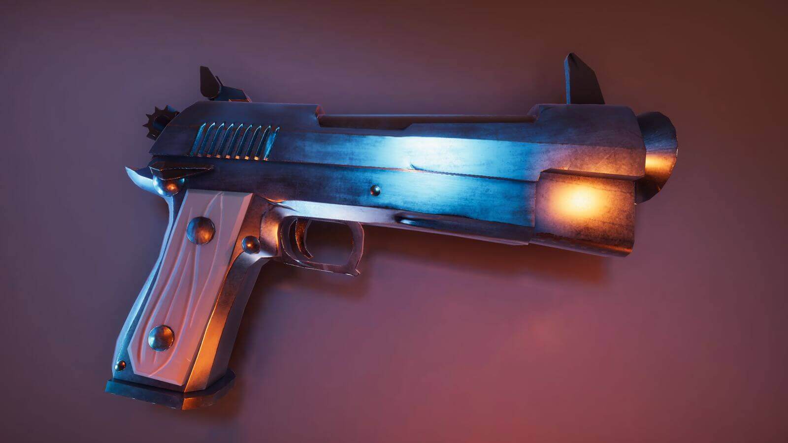 Stylized Pistol - 3D Model by IdiWork