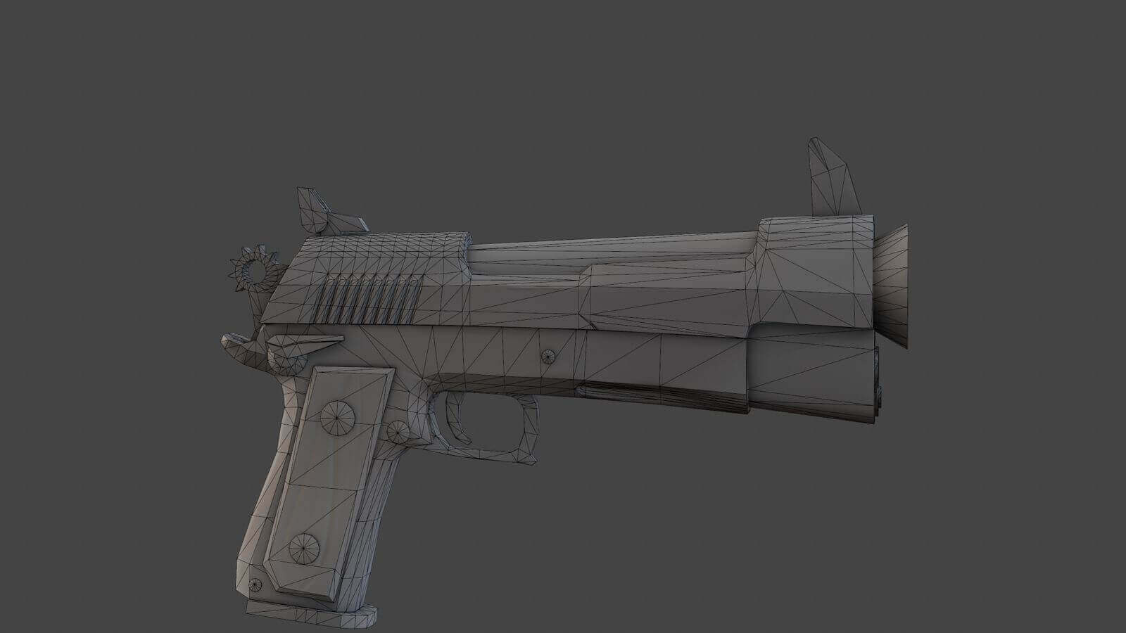 Stylized Pistol - 3D Model by IdiWork