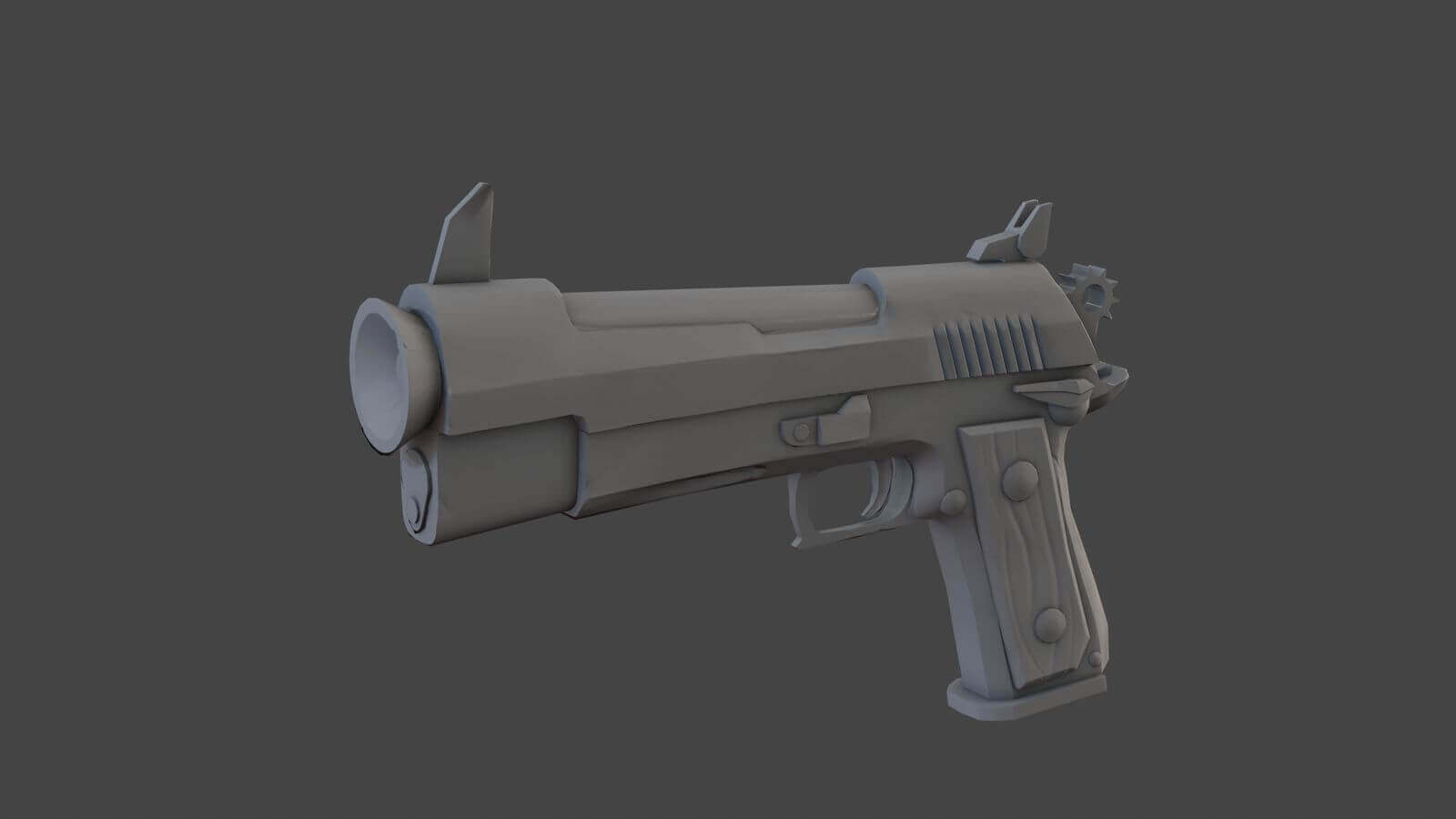 Stylized Pistol - 3D Model by IdiWork
