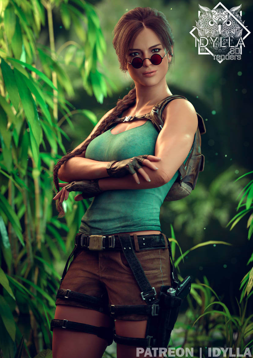 Lara Croft 3D Render | RenderHub Gallery