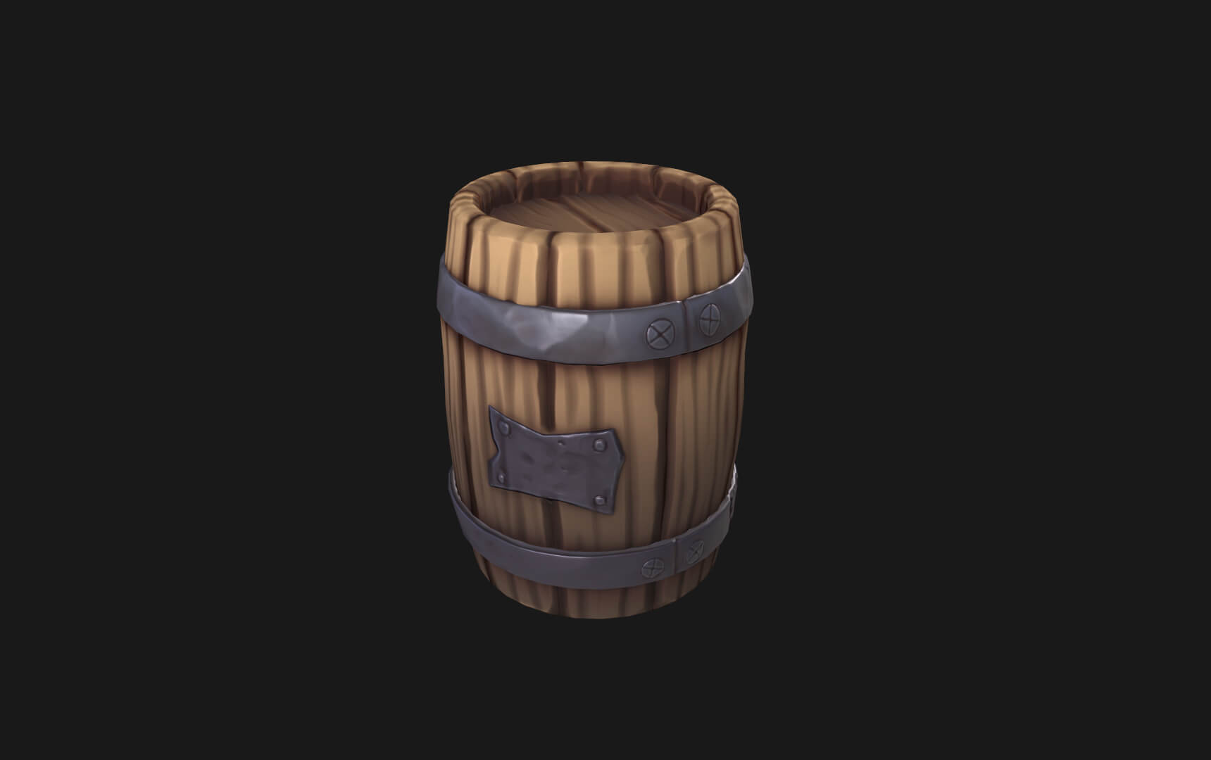 Stylized Barrel - 3D Model by ifayg