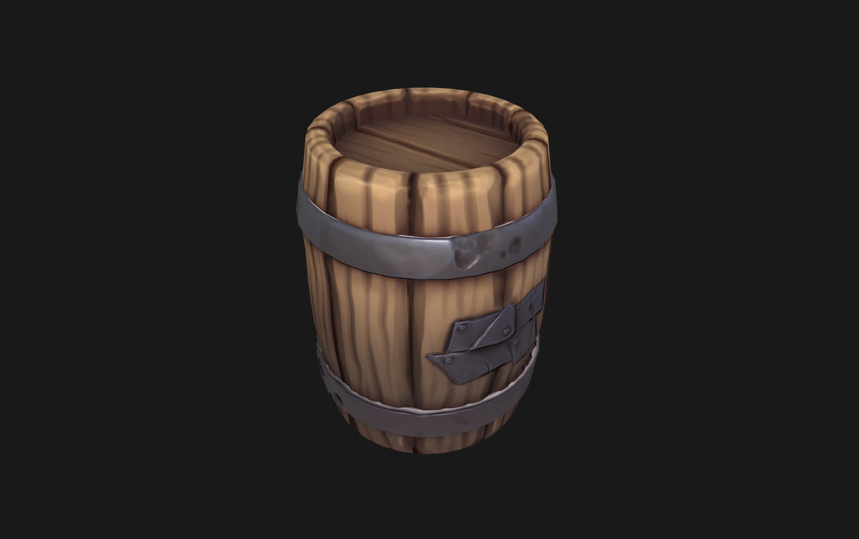Stylized Barrel - 3D Model by ifayg