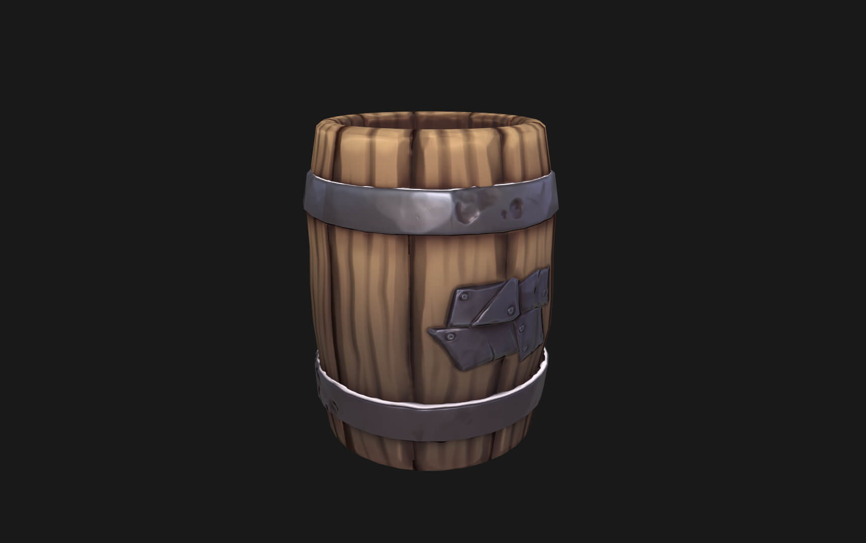 Stylized Barrel - 3D Model by ifayg