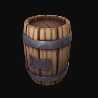 Stylized Barrel - 3D Model by ifayg