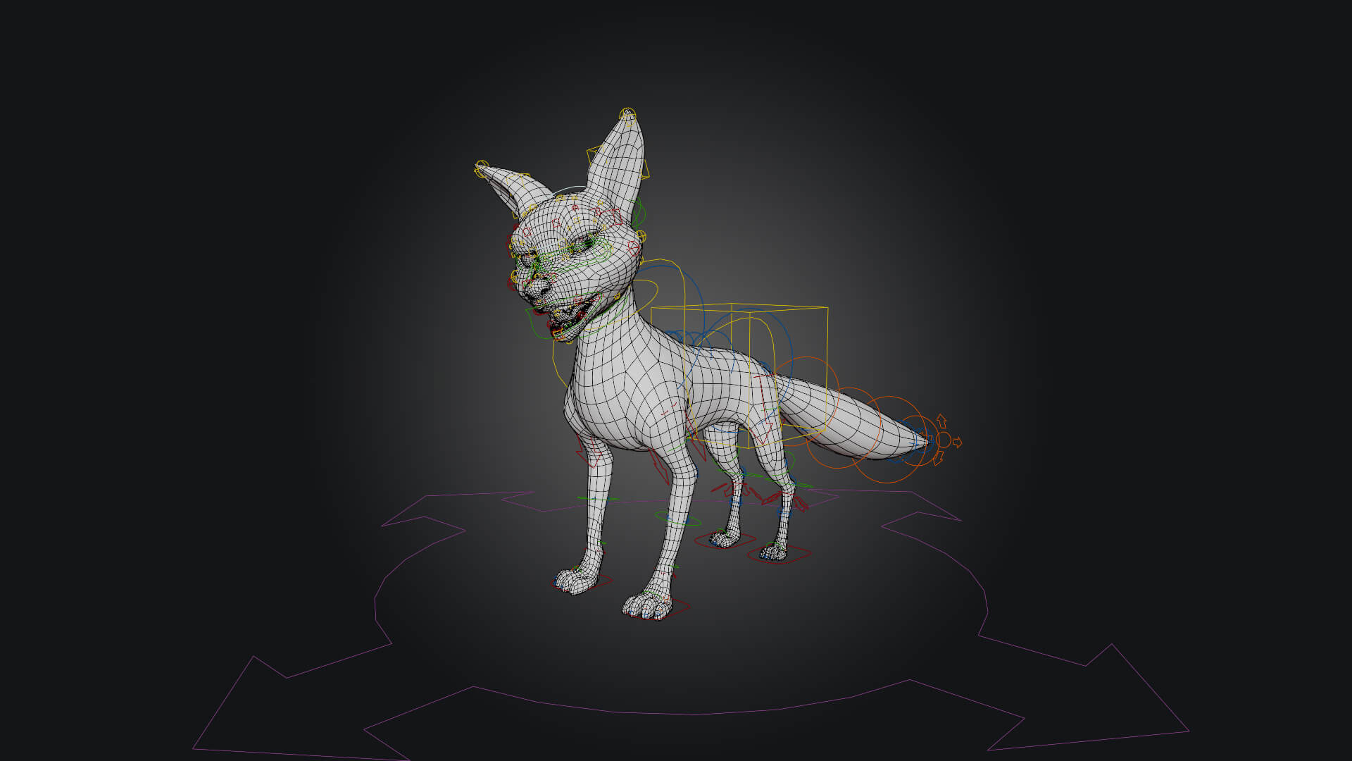 Cartoon Fox for Blender Rigged Low Poly 3D Model by Ignkiran