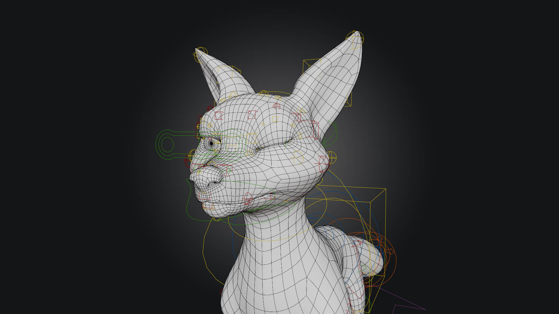 Cartoon Fox for Blender Rigged Low Poly 3D Model by Ignkiran
