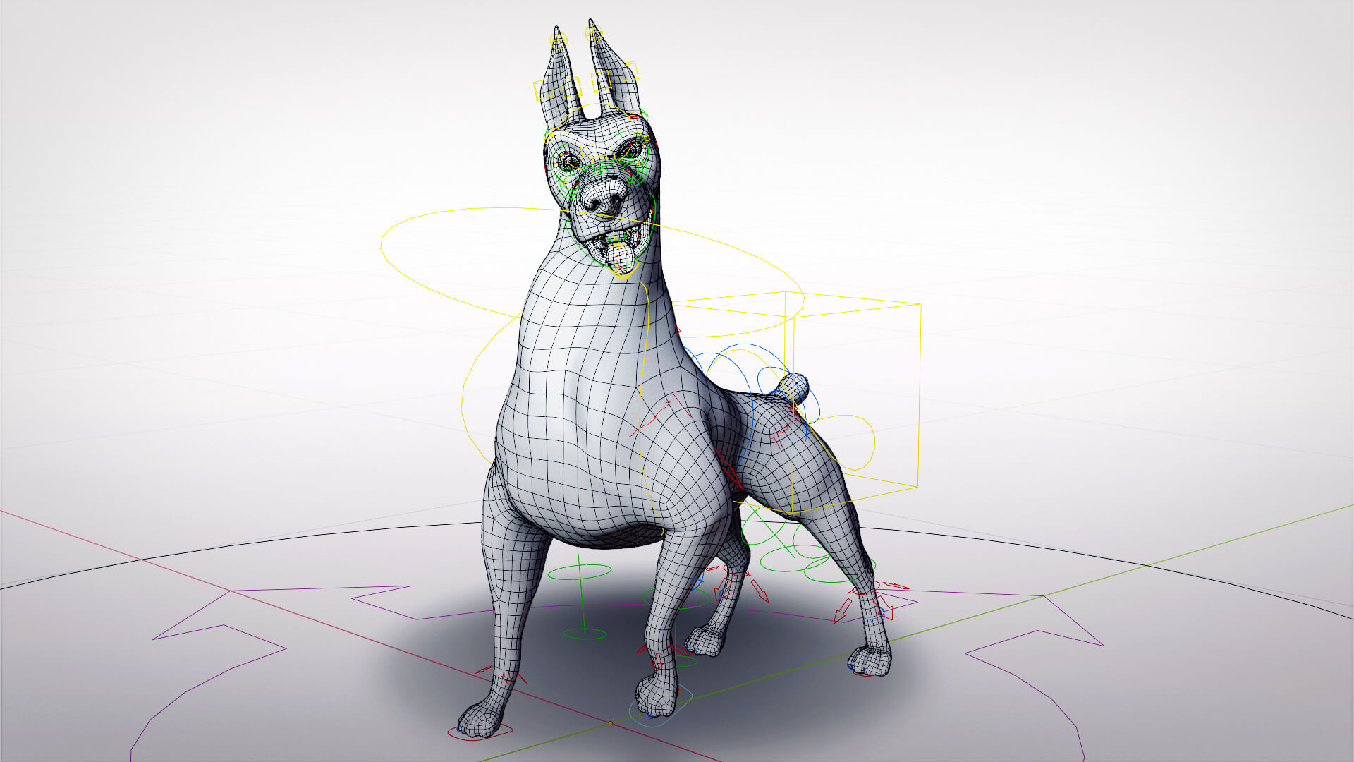 Doberman - Stylized Dog Rigged Character Low Poly 3D-Model 3D Model by ...