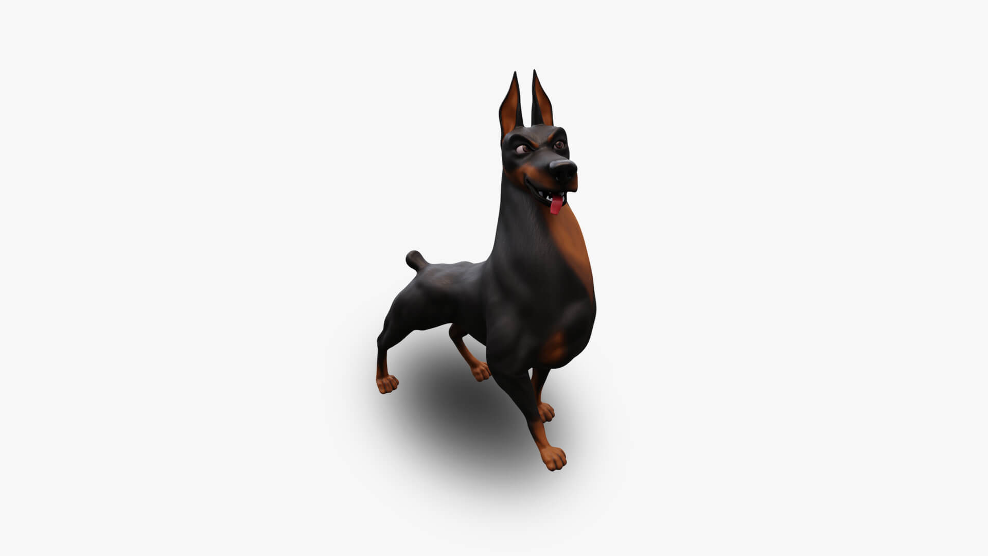 Doberman - Stylized Dog Rigged Character Low Poly 3D-Model 3D Model by ...