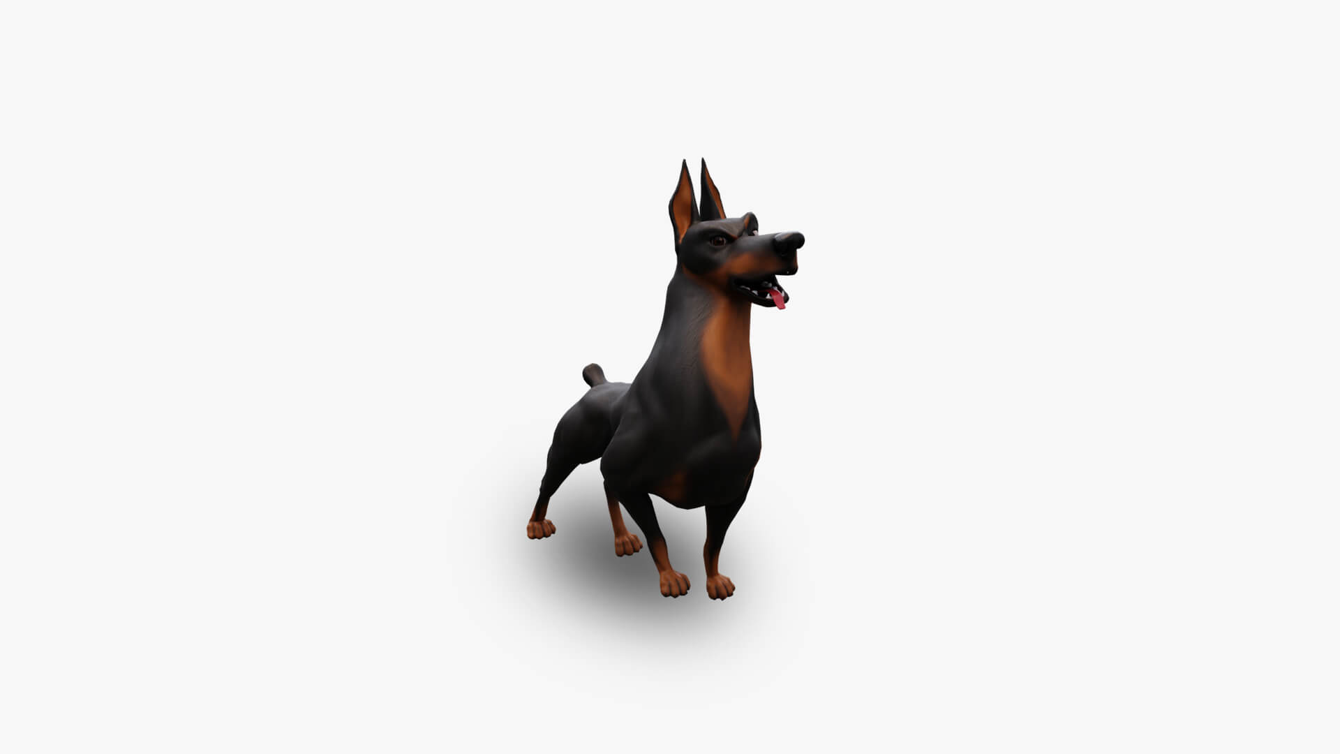 Doberman - Stylized Dog Rigged Character Low Poly 3D-Model 3D Model by ...