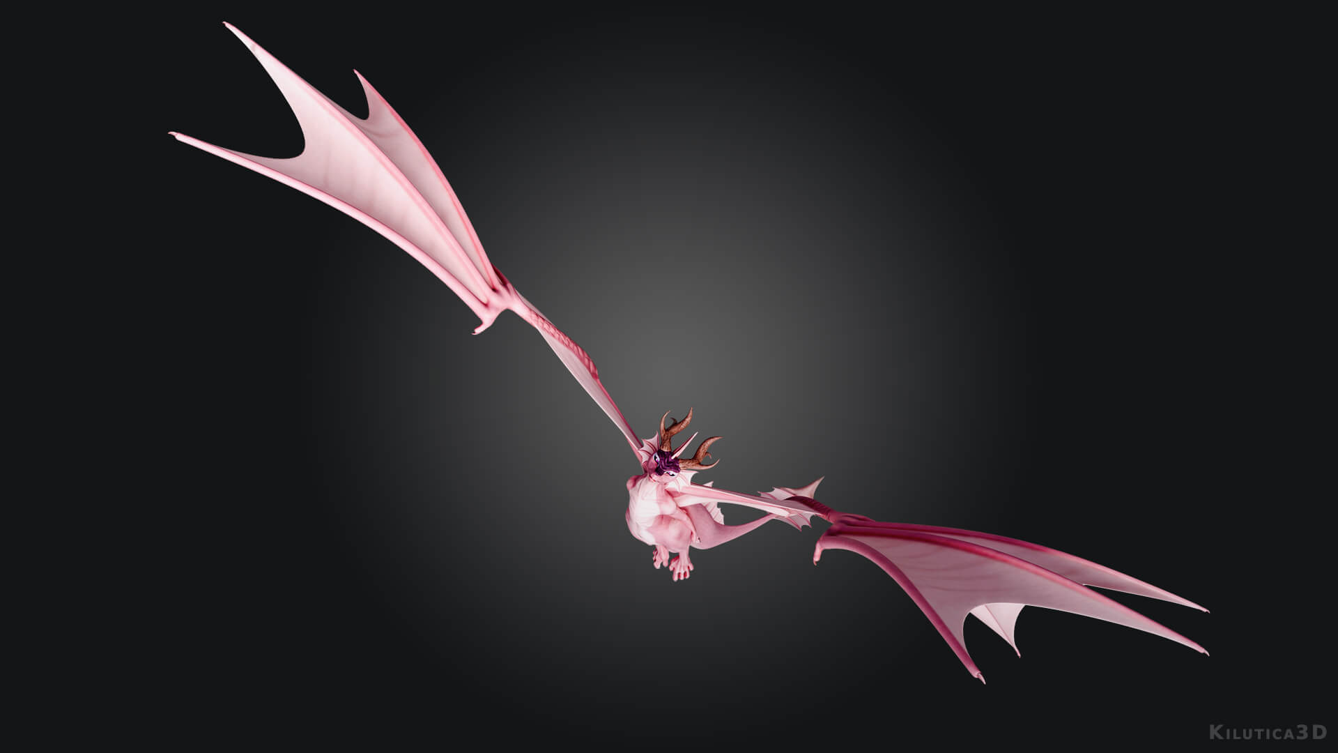 Dragoness - Rigged Female Dragon Character Model Low Poly 3D by Ignkiran
