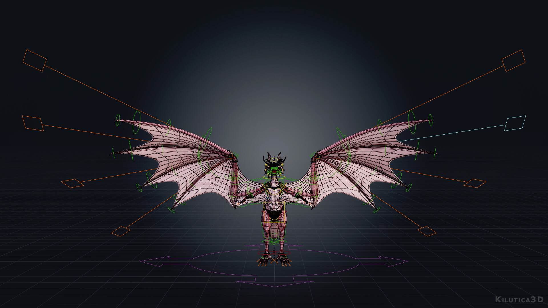 Dragoness - Rigged Female Dragon Character Model Low Poly 3D by Ignkiran