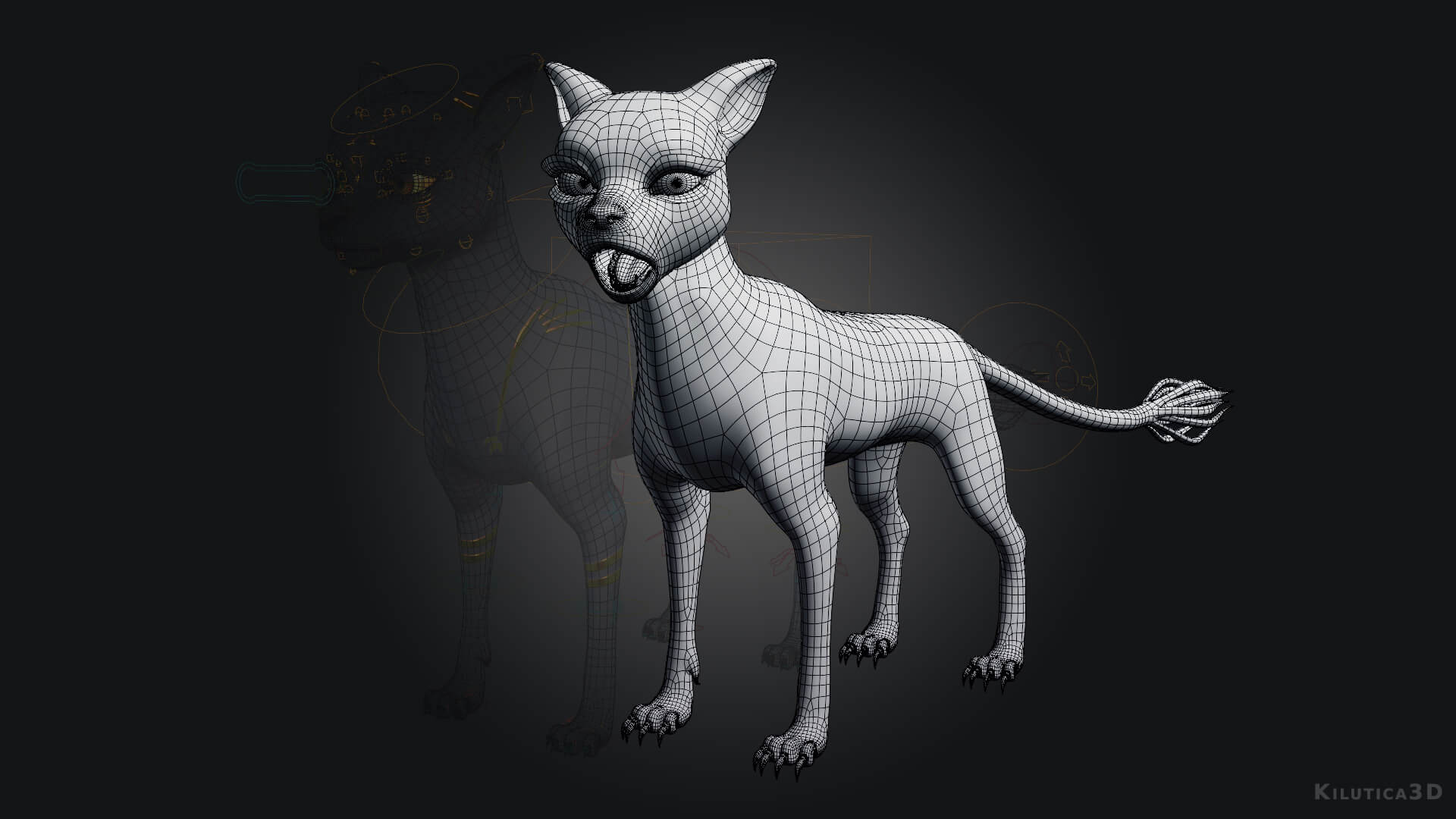 Egyptian Bastet Cat Rigged Low Poly 3D Model by Ignkiran