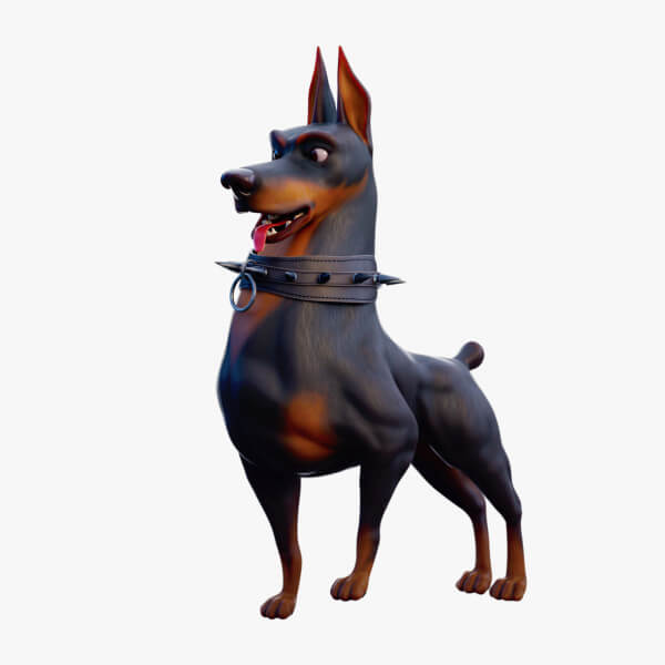 Cartoon Dog Rigged 3D Render | RenderHub Gallery