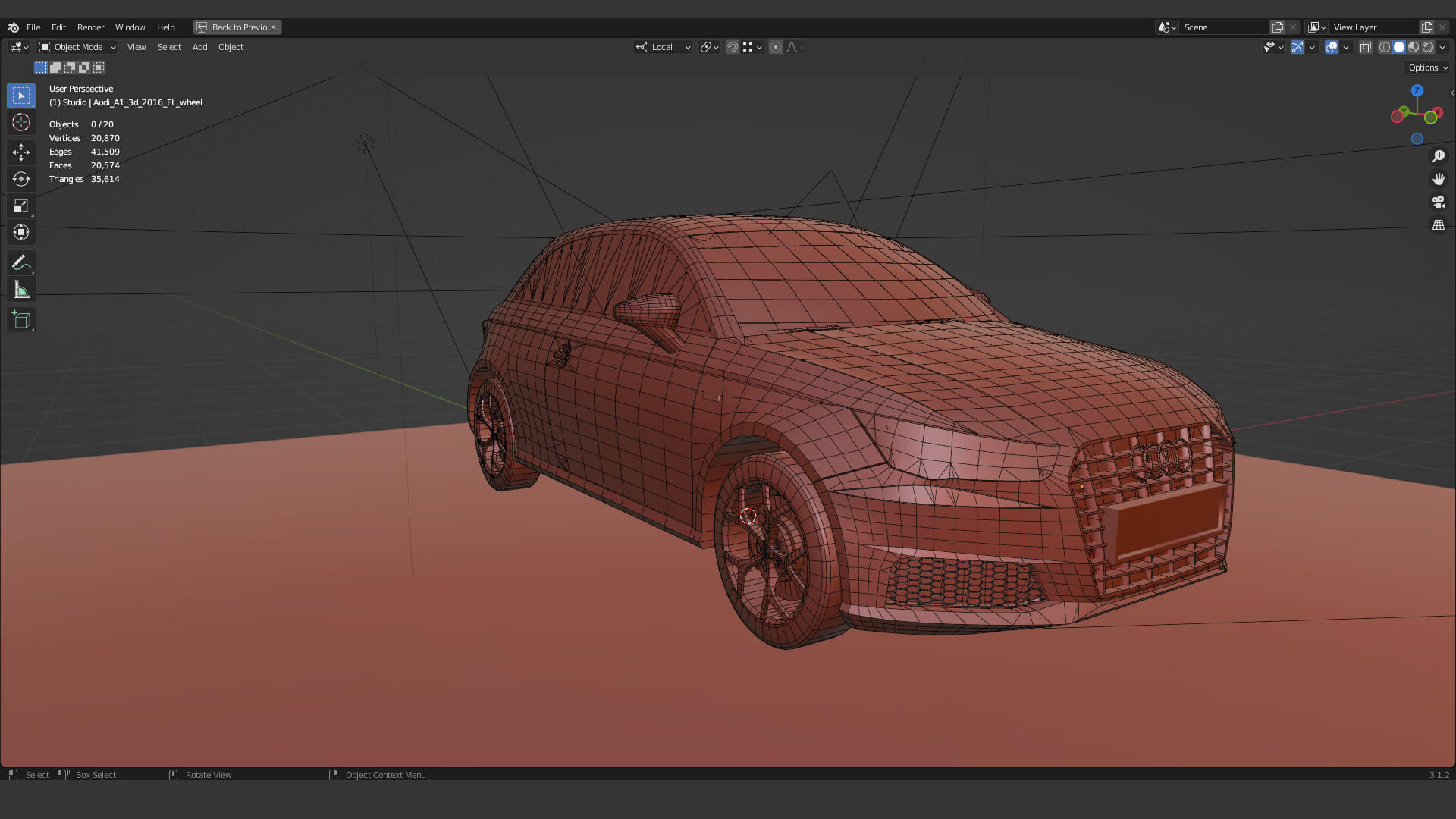 Audi A1 2016 3Doors - 3D Model by Igor Shmidt