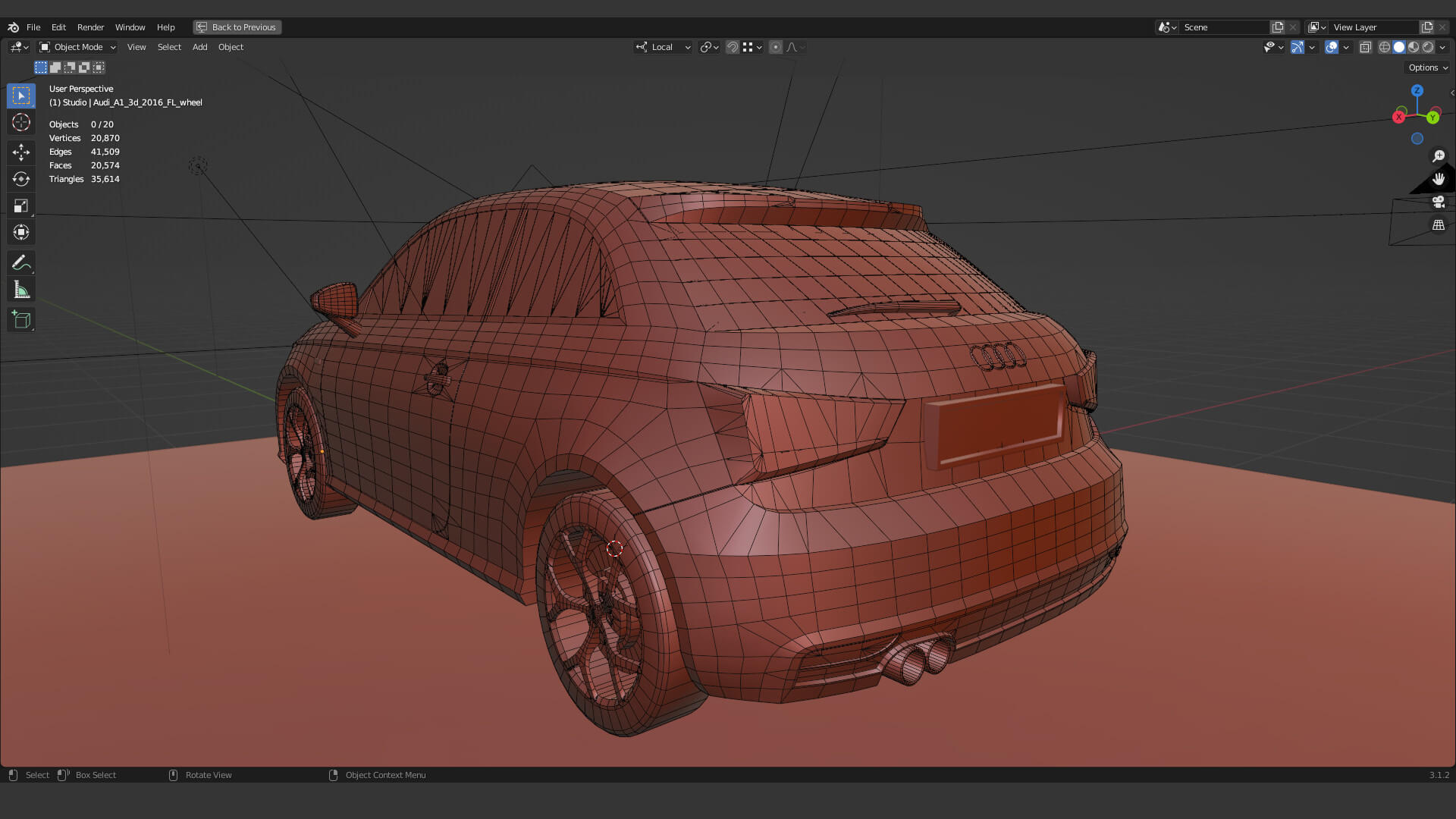 Audi A1 2016 3Doors - 3D Model by Igor Shmidt