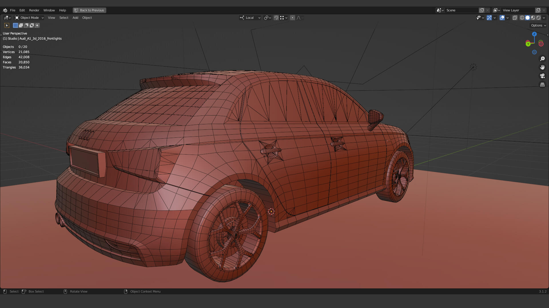 Audi A1 2016 5Doors - 3D Model by Igor Shmidt