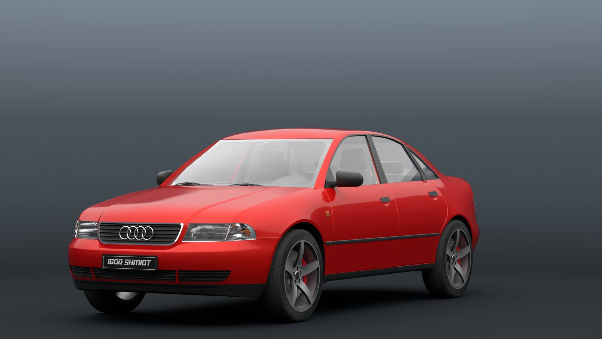 Audi A4 B5 1996 LowPoly - 3D Model by Igor Shmidt