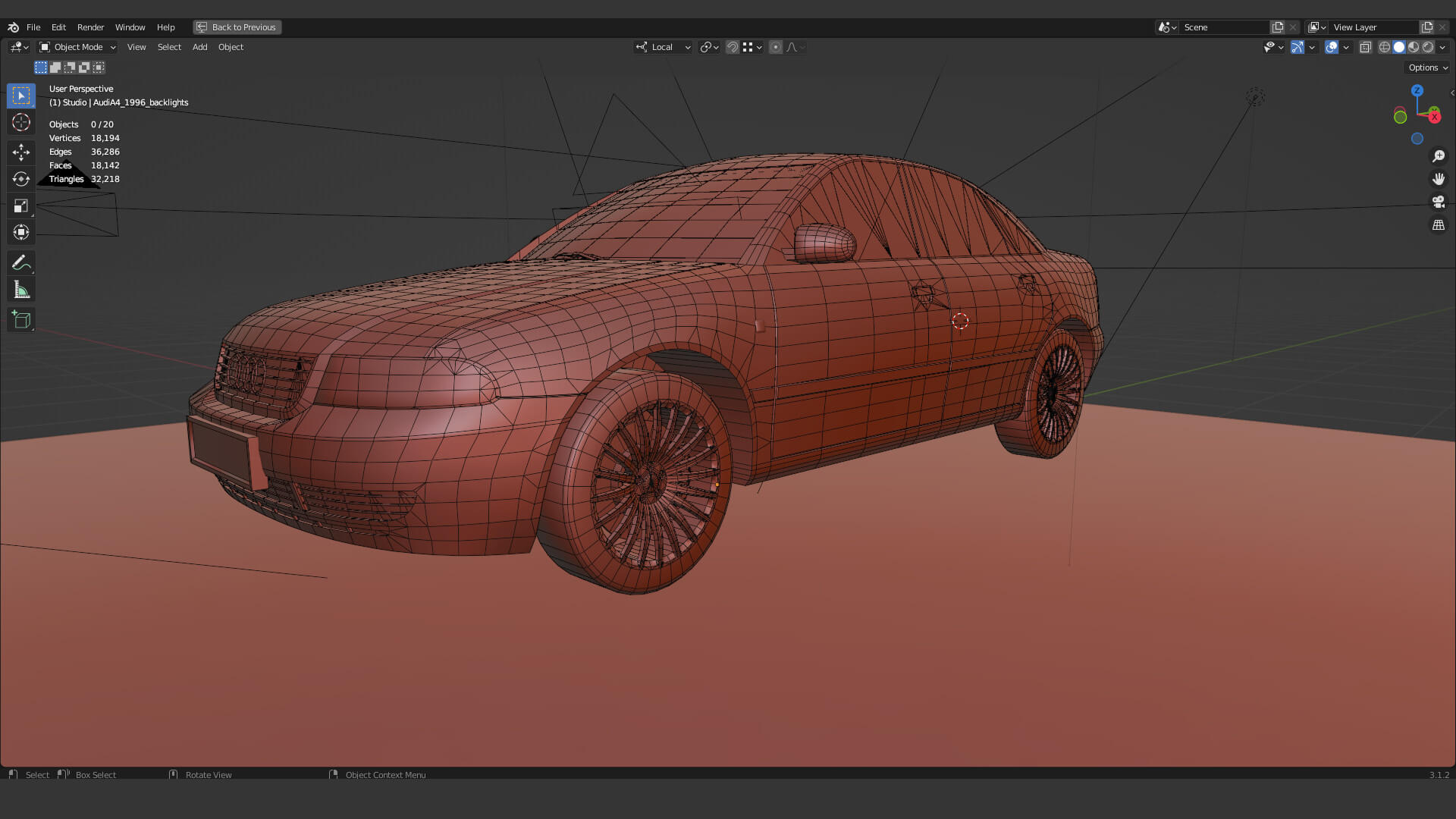 Audi A4 B5 1996 - 3D Model by Igor Shmidt