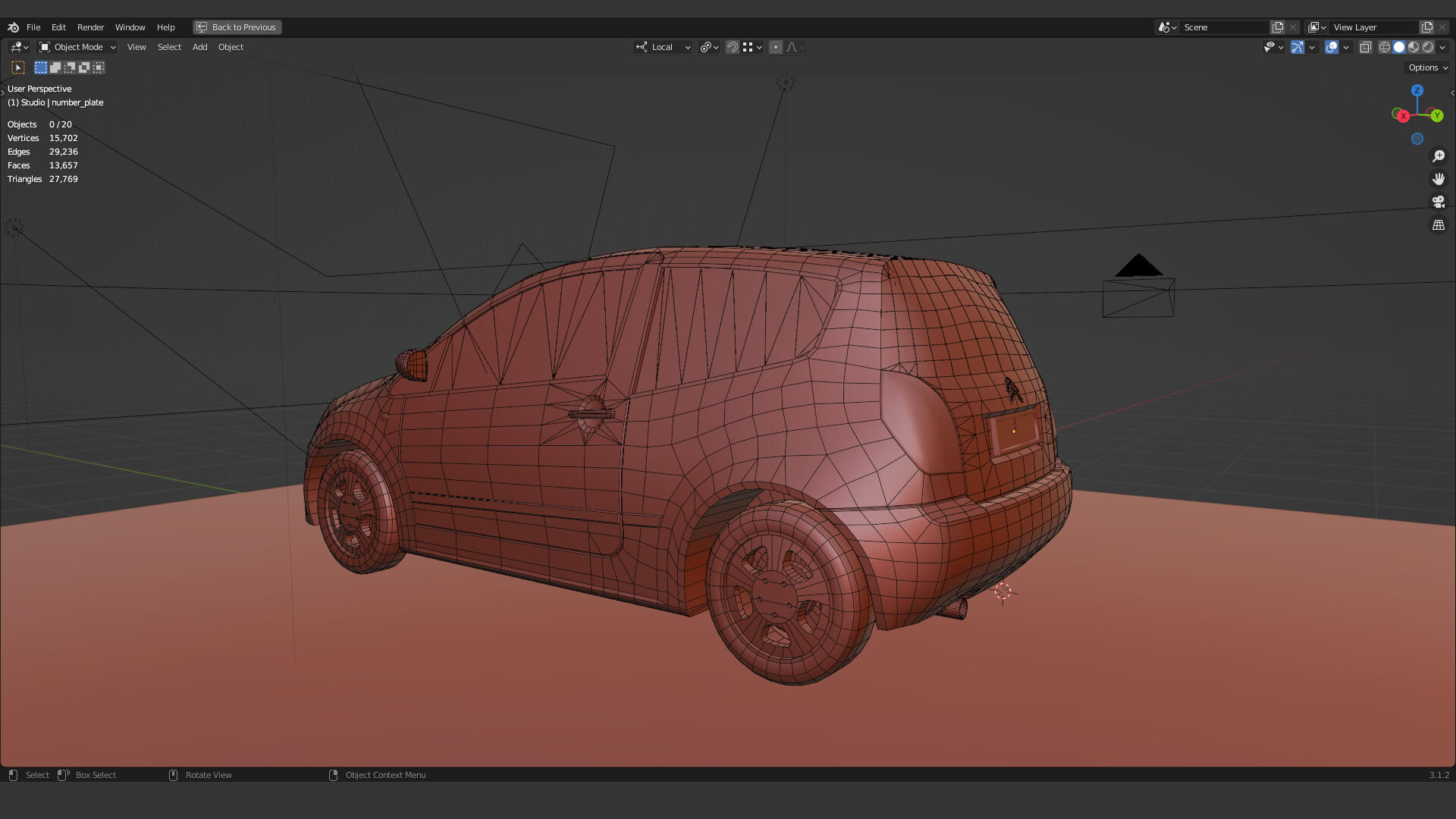 Citroen C2 2004 Low Poly - 3D Model by Igor Shmidt