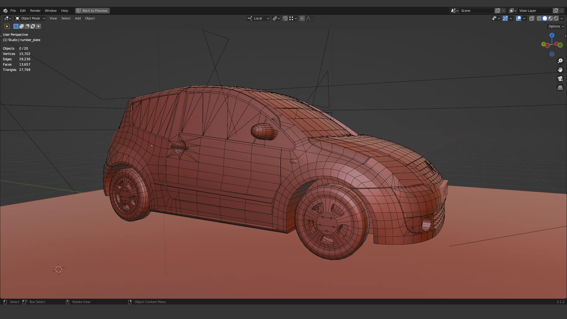 Citroen C2 2004 Low Poly - 3D Model by Igor Shmidt