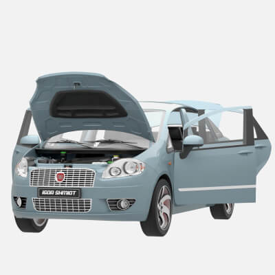 Fiat Linea 2008 Lowpoly - 3D Model by Igor Shmidt