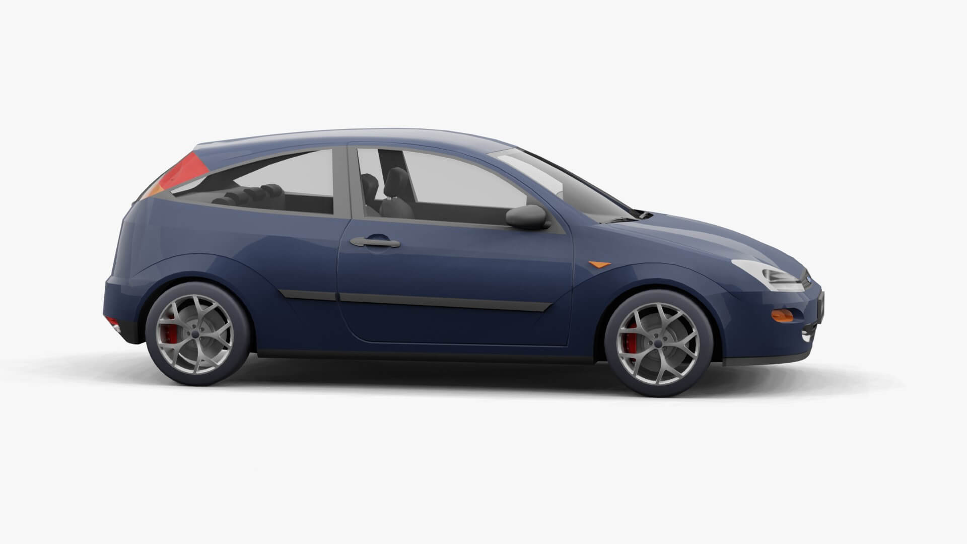 Ford Focus 3 Doors 1999 Lowpoly - 3D Model by Igor Shmidt