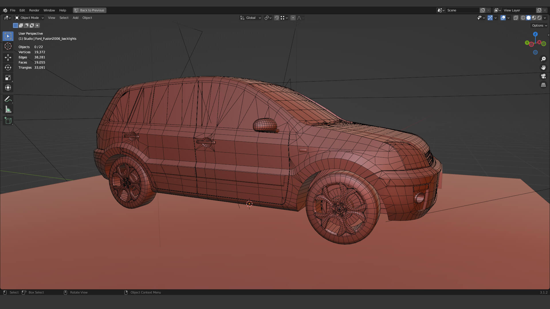 Ford Fusion 2006 Lowpoly - 3D Model by Igor Shmidt