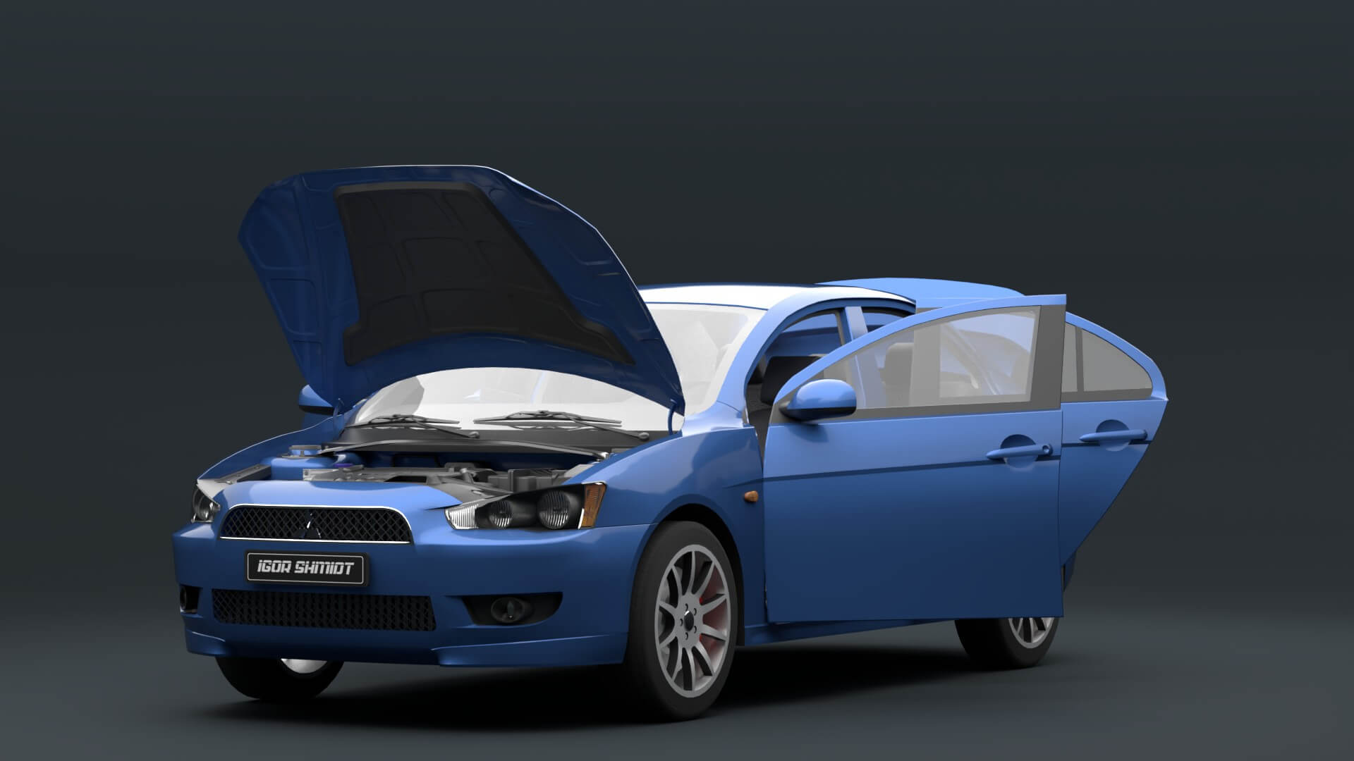 Mitsubishi Lancer 2008 Lowpoly - 3D Model by Igor Shmidt