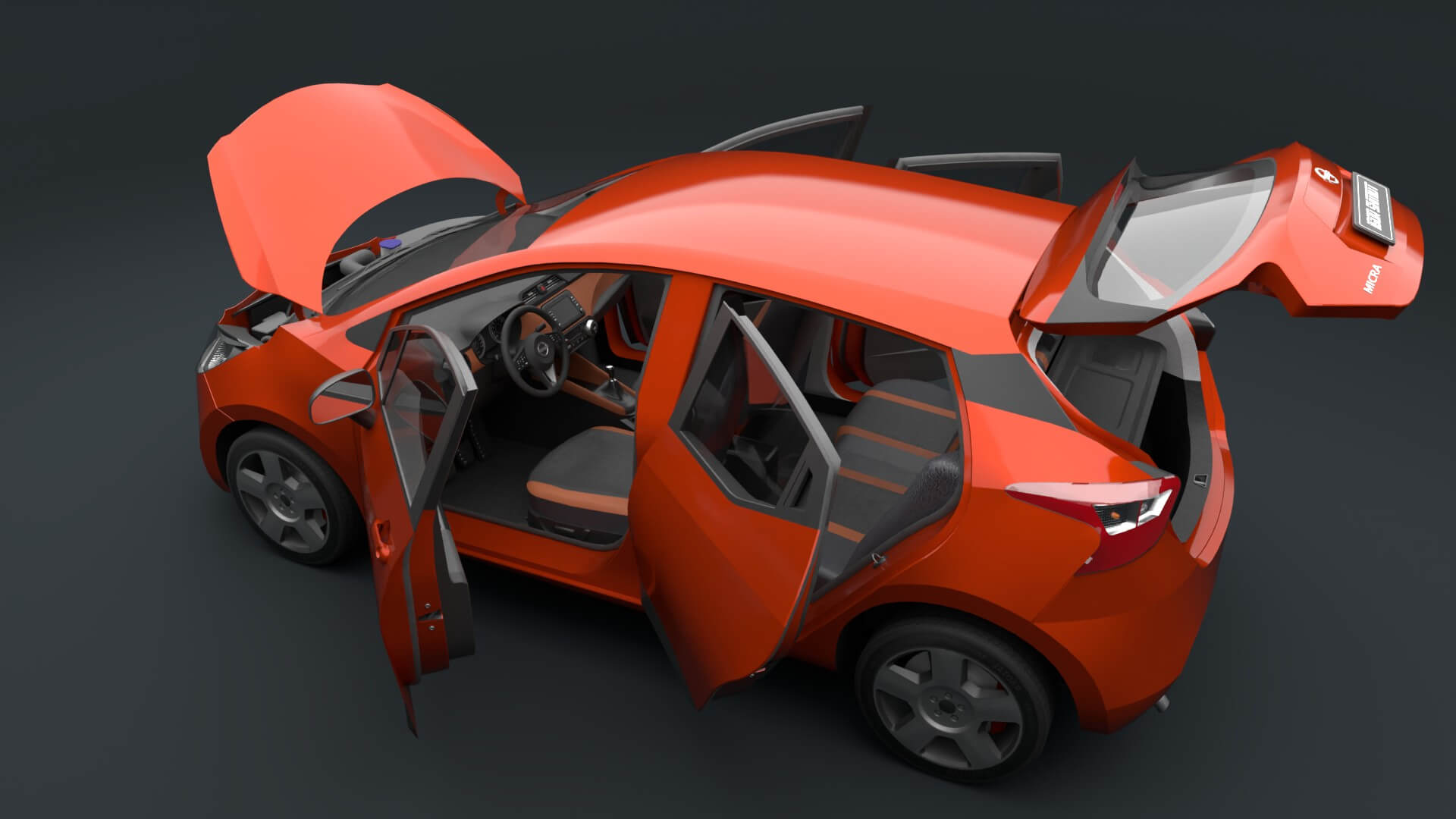 Nissan Micra 2018 Low Poly - 3D Model by Igor Shmidt