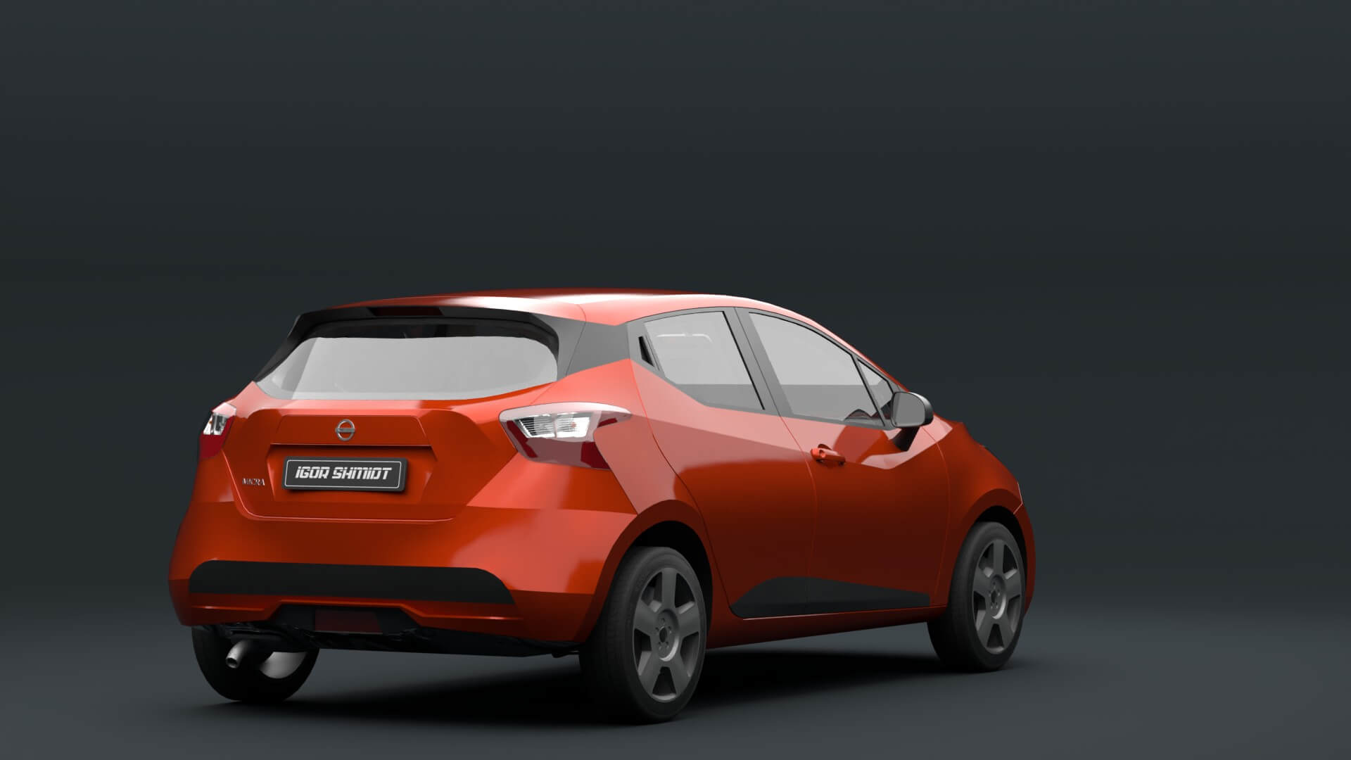 Nissan Micra 2018 Low Poly - 3D Model by Igor Shmidt