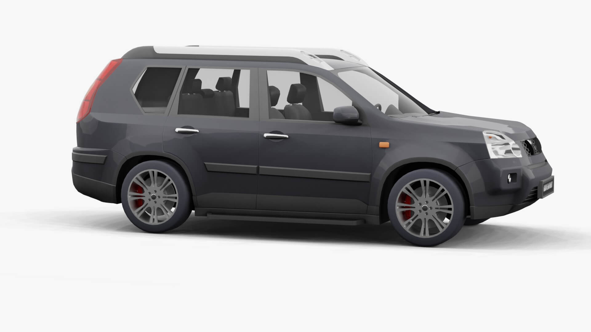 Nissan X-Trail 2008 Low Poly 3D Model by Igor Shmidt