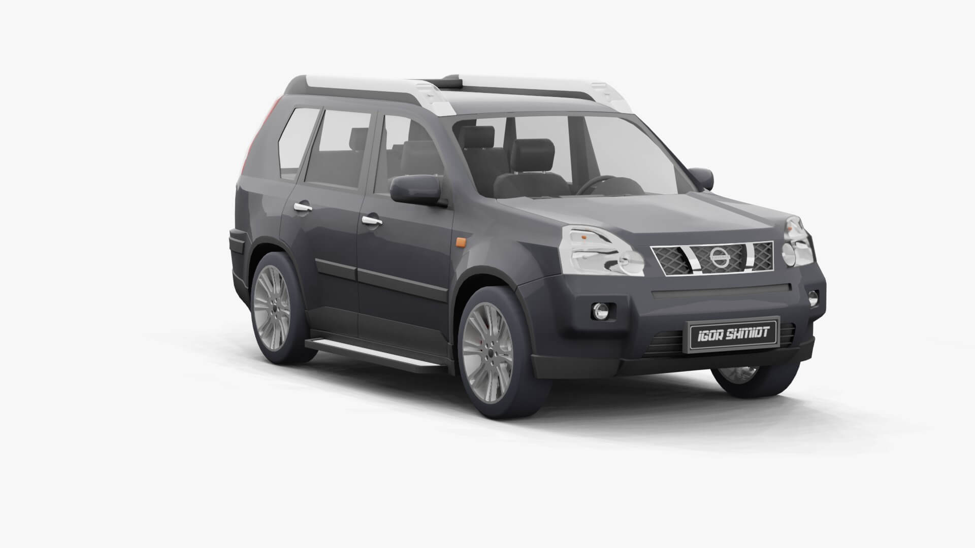 Nissan X-Trail 2008 Low Poly 3D Model by Igor Shmidt