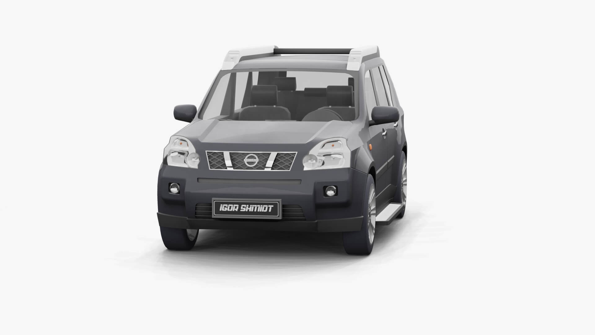 Nissan X-Trail 2008 Low Poly 3D Model by Igor Shmidt
