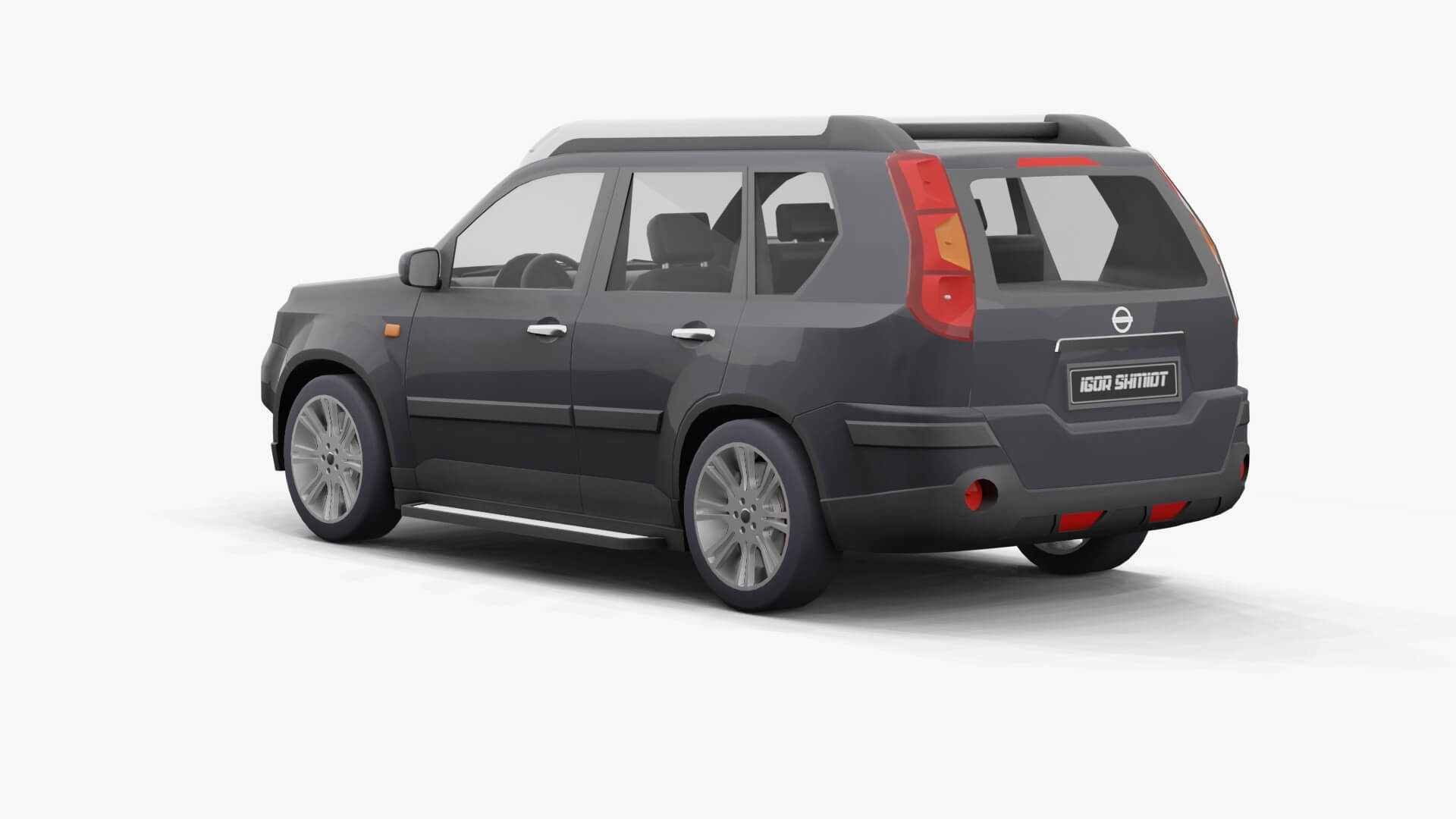 Nissan X-Trail 2008 Low Poly 3D Model by Igor Shmidt