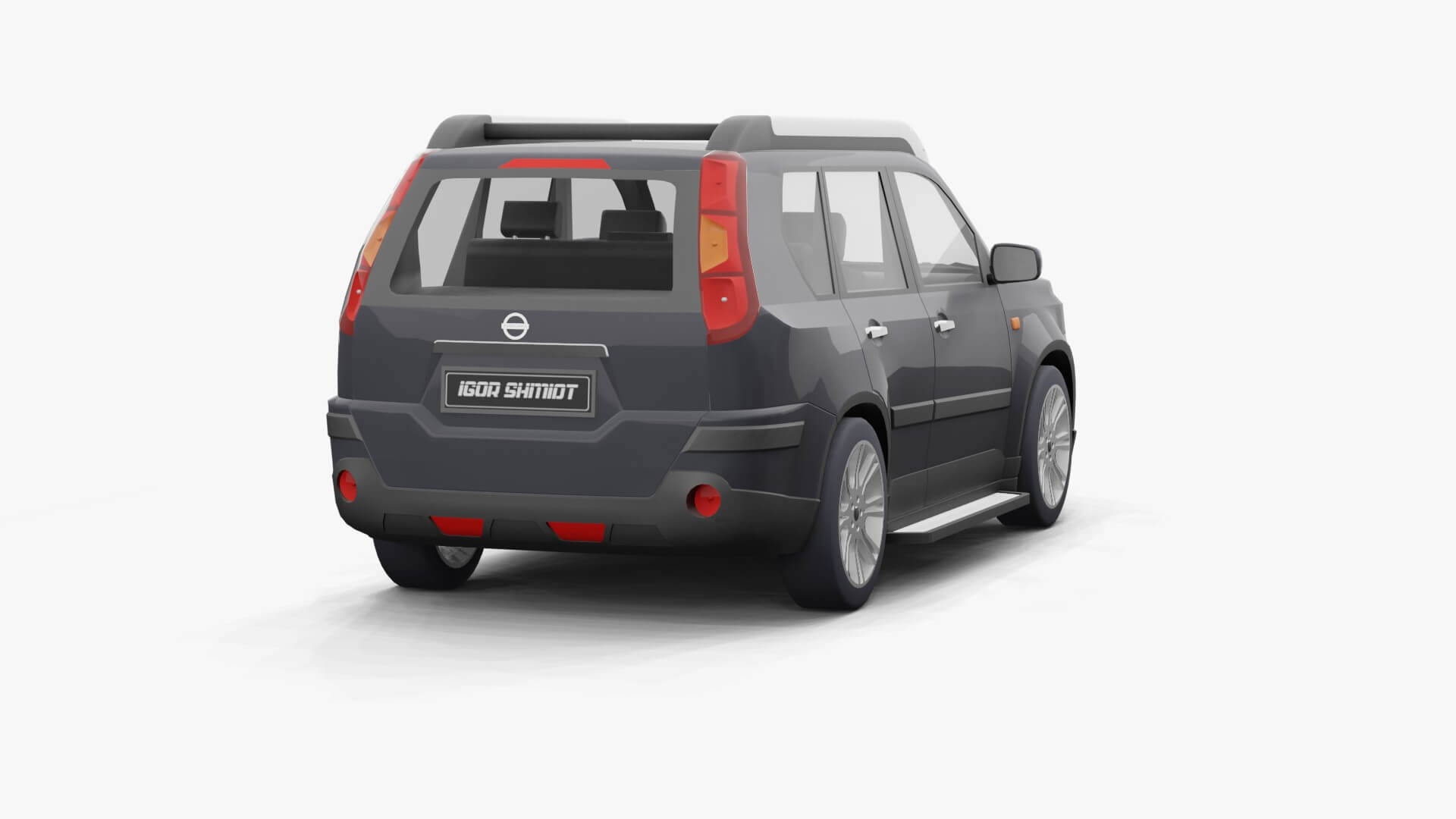 Nissan X-Trail 2008 Low Poly 3D Model by Igor Shmidt