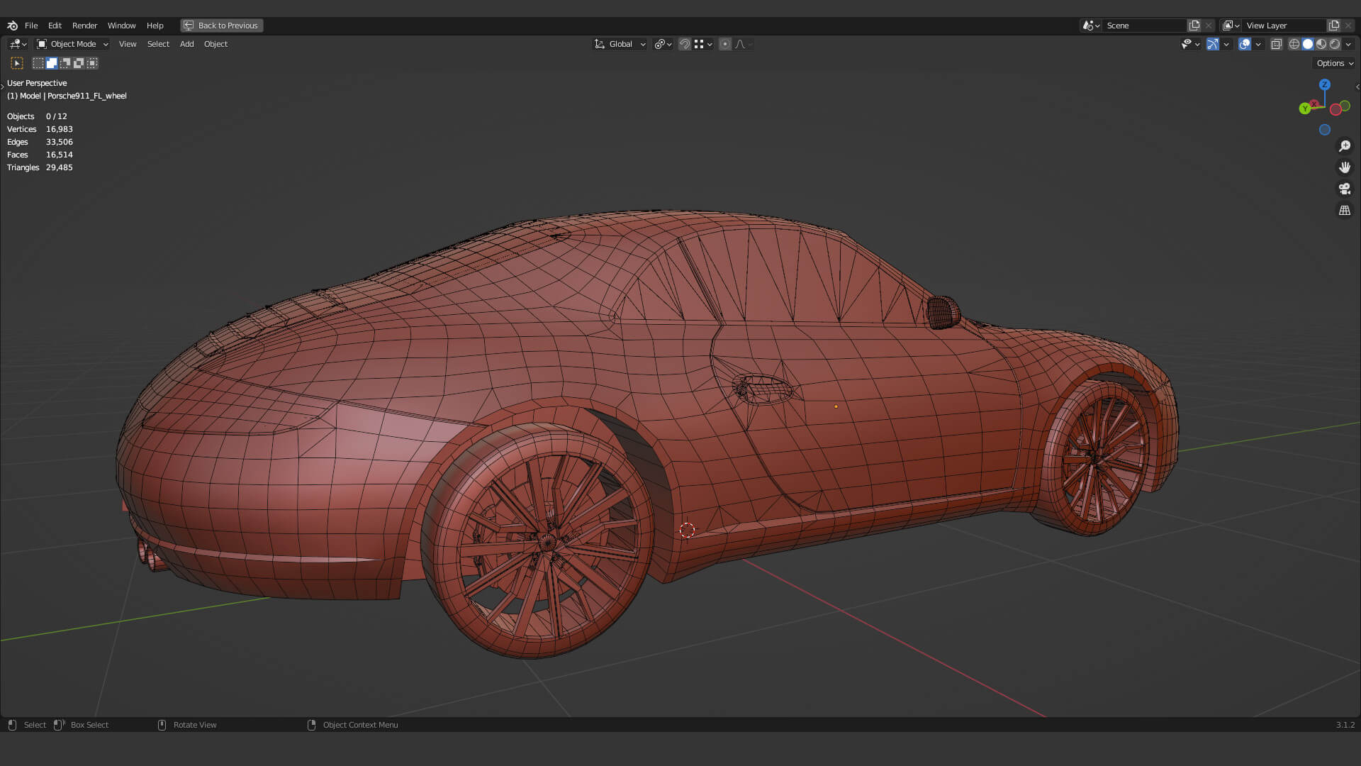 Porsche 911 2005 Low Poly - 3D Model by Igor Shmidt