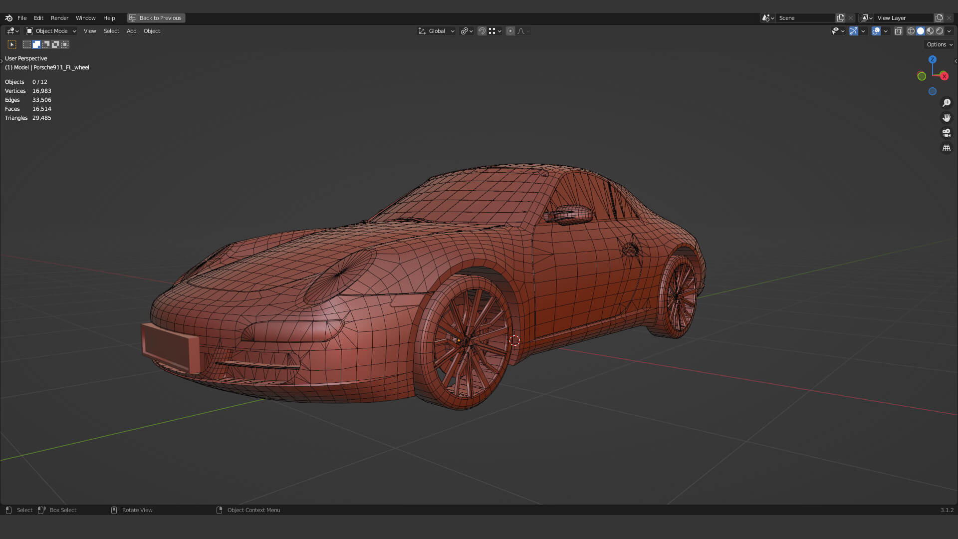 Porsche 911 2005 Low Poly - 3D Model by Igor Shmidt