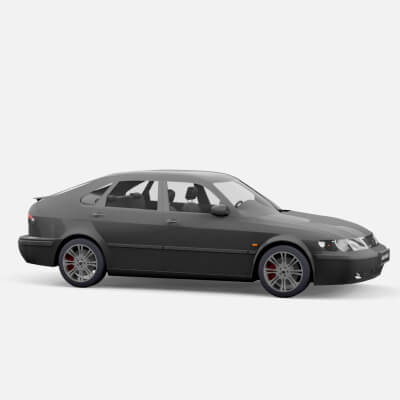 Saab 9-3 2000 Lowpoly 3D Model by Igor Shmidt
