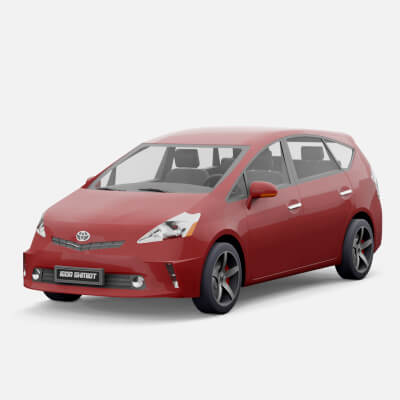 Toyota Prius 2013 Low Poly - 3D Model by Igor Shmidt