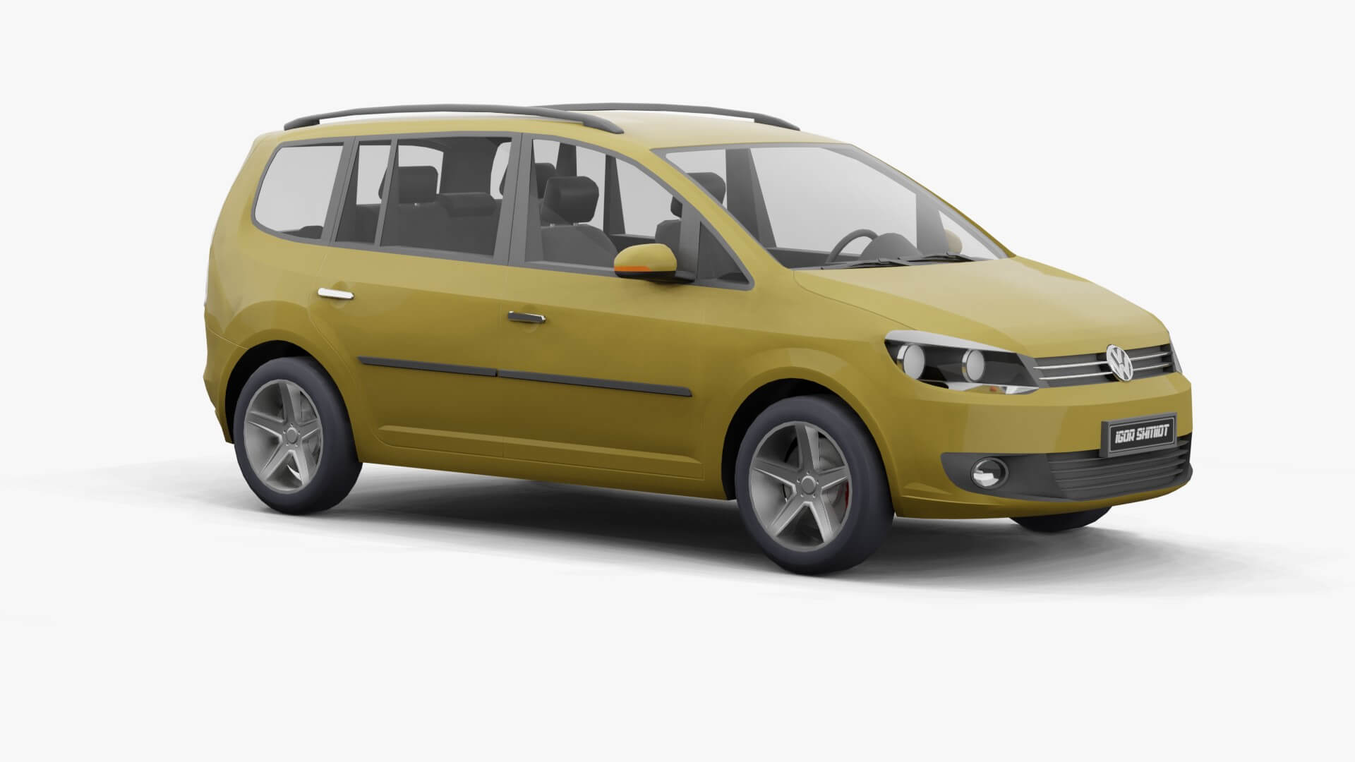 Volkswagen Touran 2011 Low Poly - 3D Model by Igor Shmidt