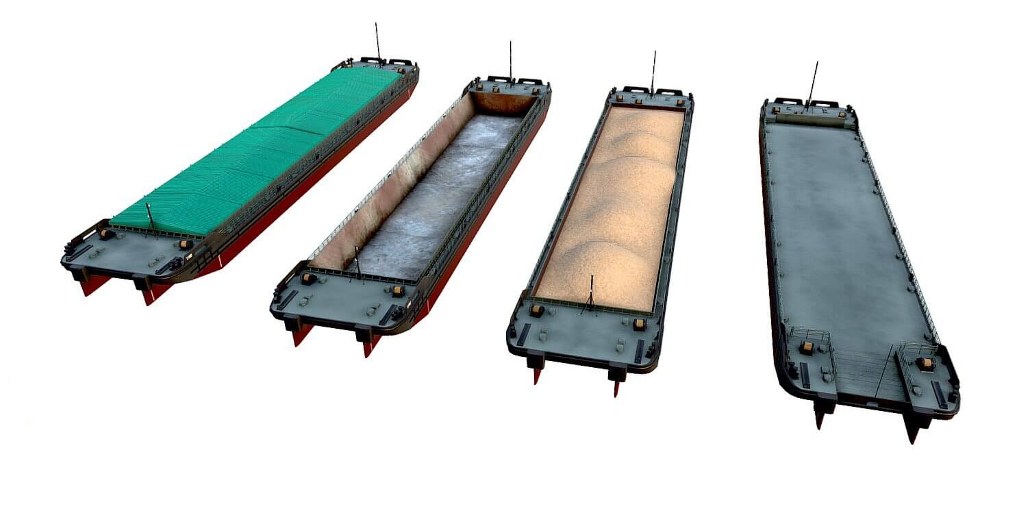 Barges 85x16 Color Set 01 - 3D Model by IgorYerm