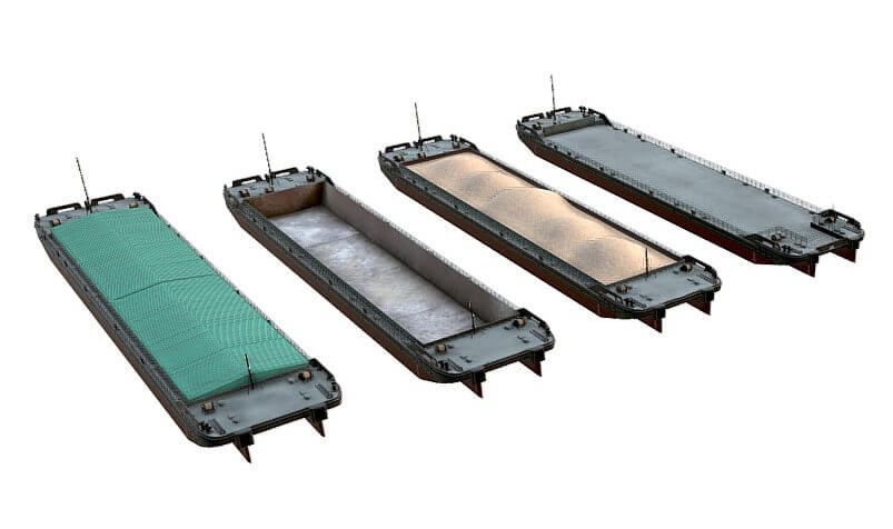 Barges 85x16 Color Set 01 - 3D Model by IgorYerm