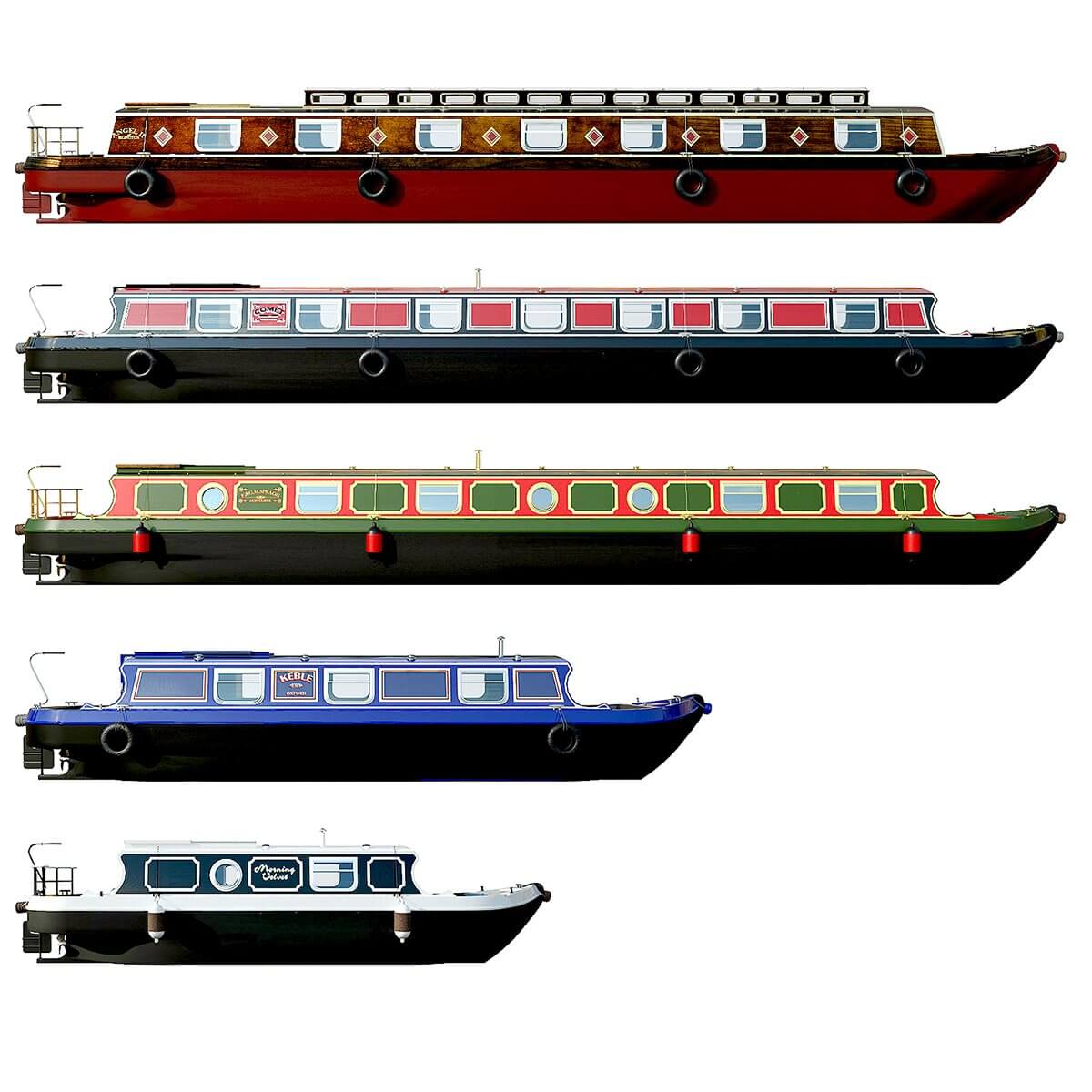 English Canal Boats Collection - 3D Model by IgorYerm