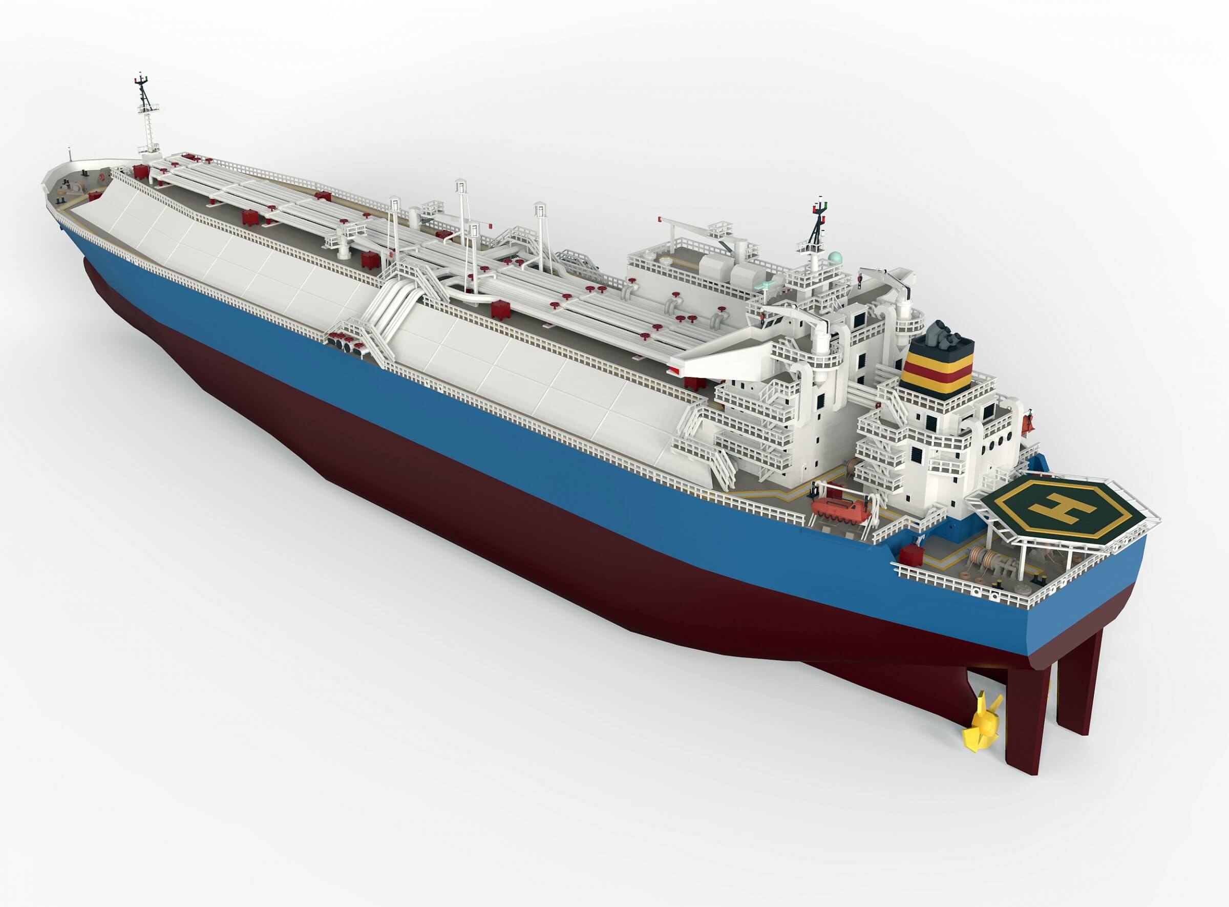 LNG Gas Carrier 4 Colors - 3D Model by IgorYerm