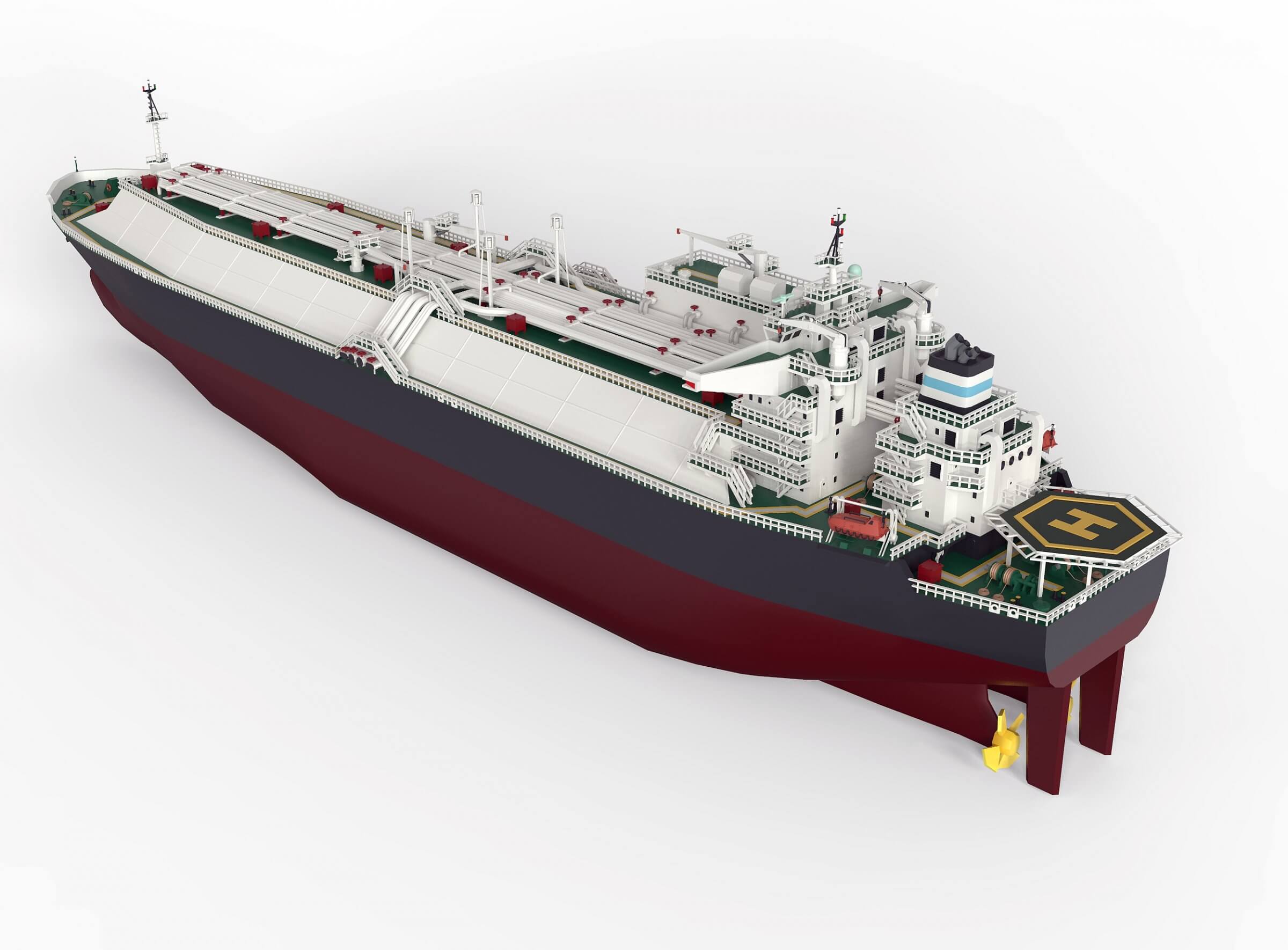 LNG Gas Carrier 4 Colors - 3D Model by IgorYerm