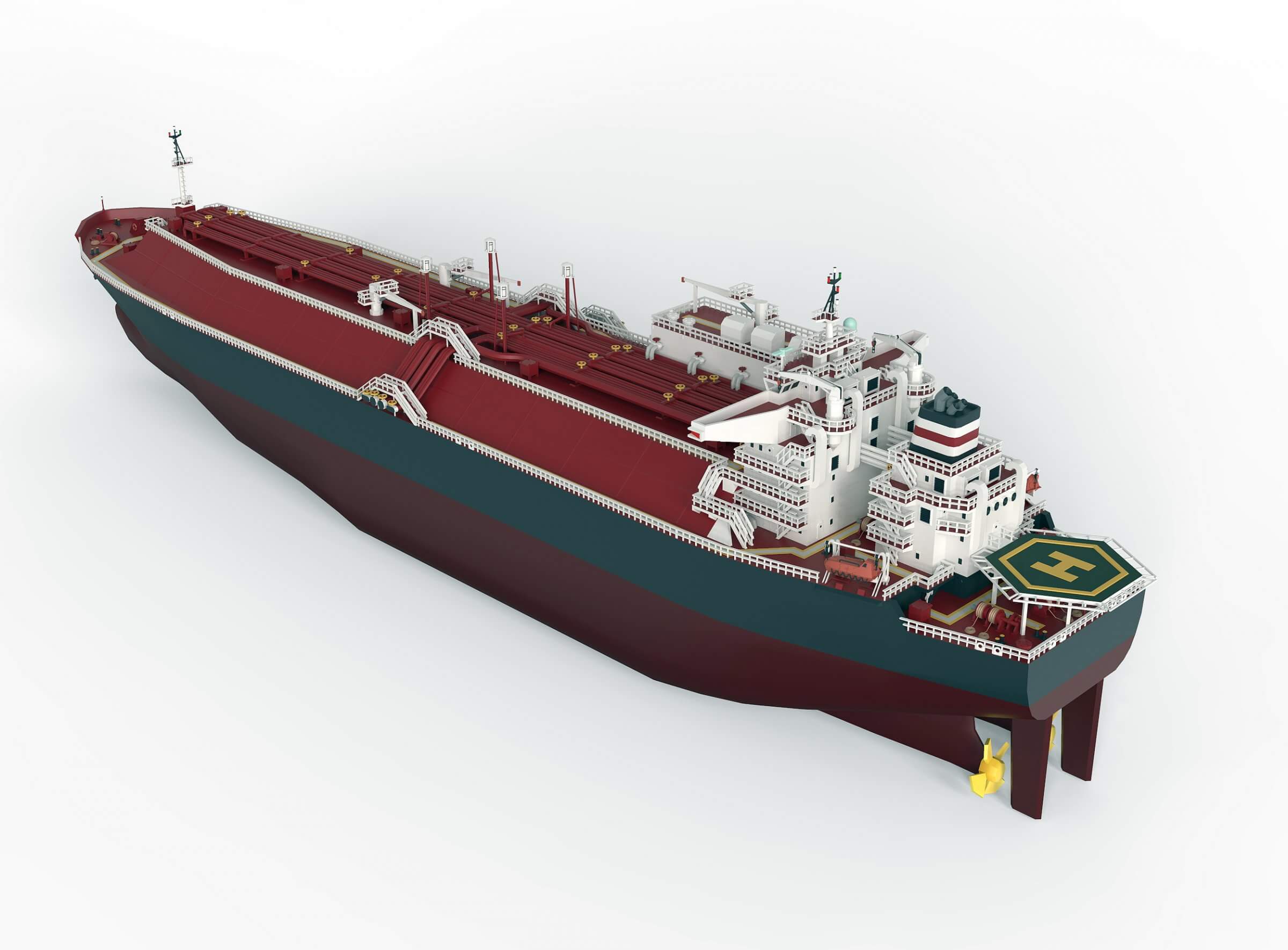 LNG Gas Carrier 4 Colors - 3D Model by IgorYerm