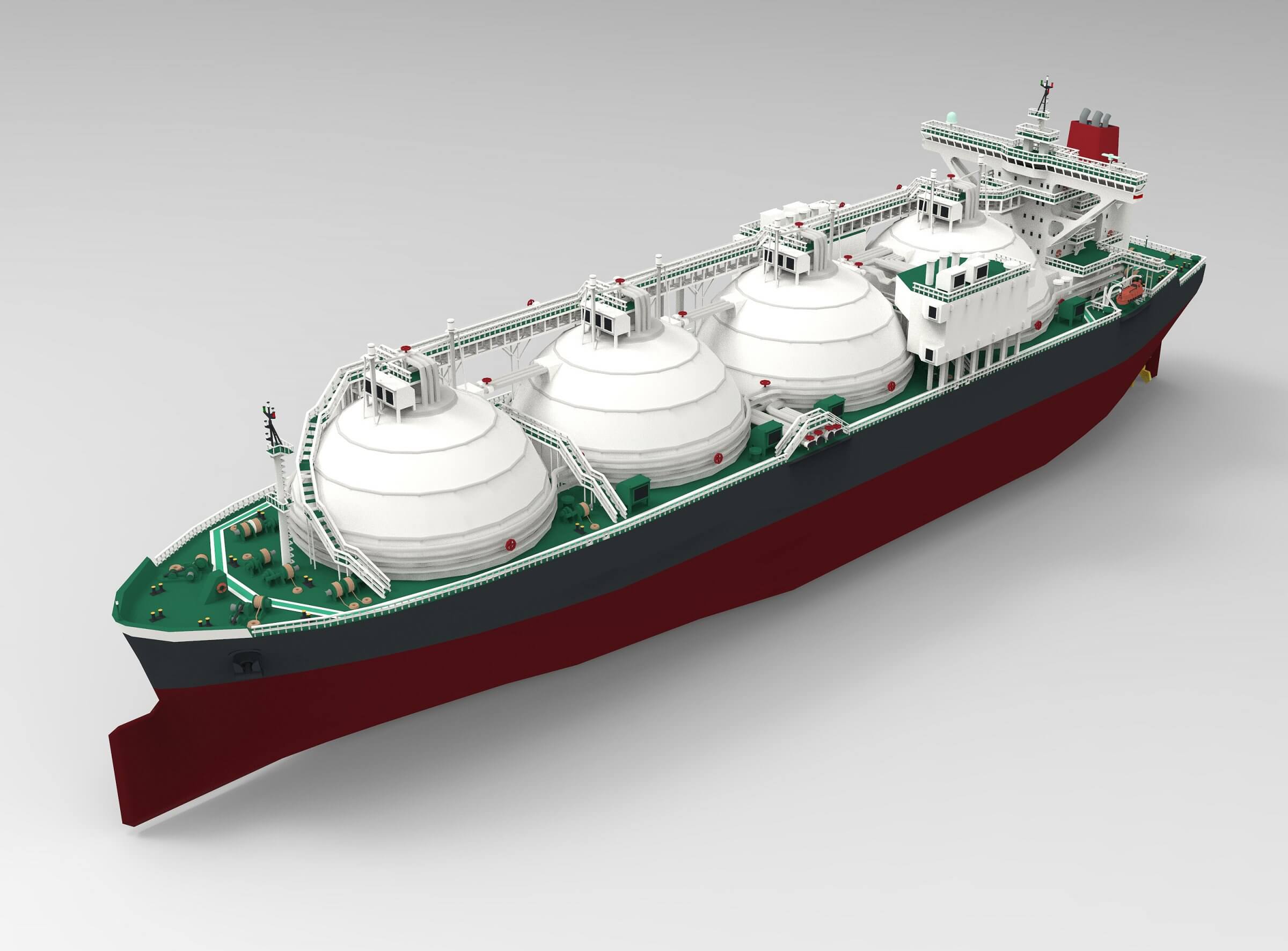 LNG Gas Carrier 4 Colors - 3D Model by IgorYerm